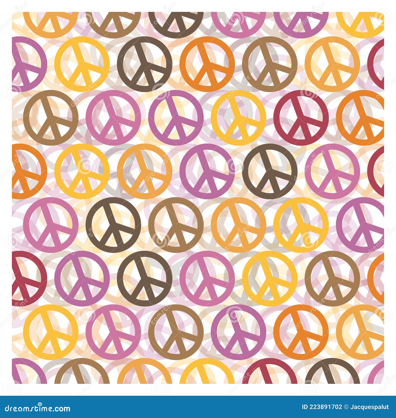 Patterns on a Peace and Love Background Stock Vector - Illustration of ...