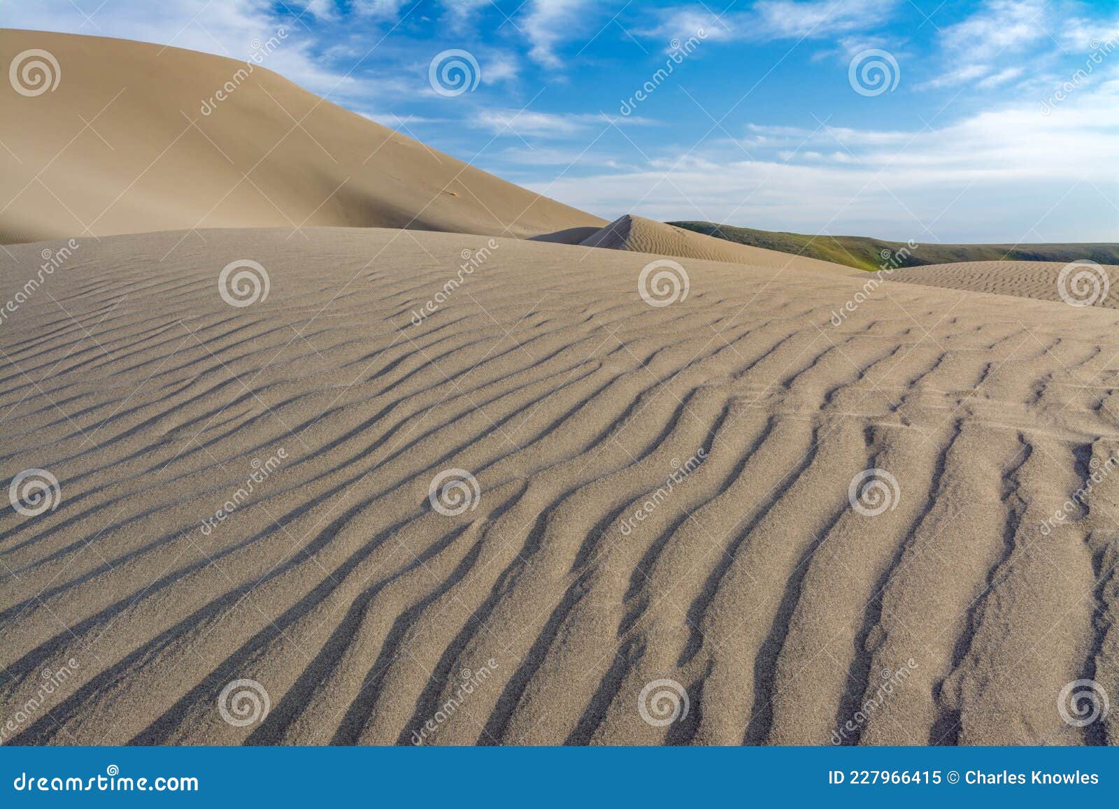 Patterns in Sand Dunes Created by Wind on a Large Scale Stock Image ...