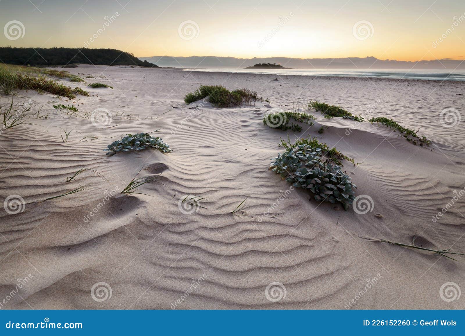 Patterns in the Sand Dunes at Sunrise on Beach on Nsw South Coast of ...