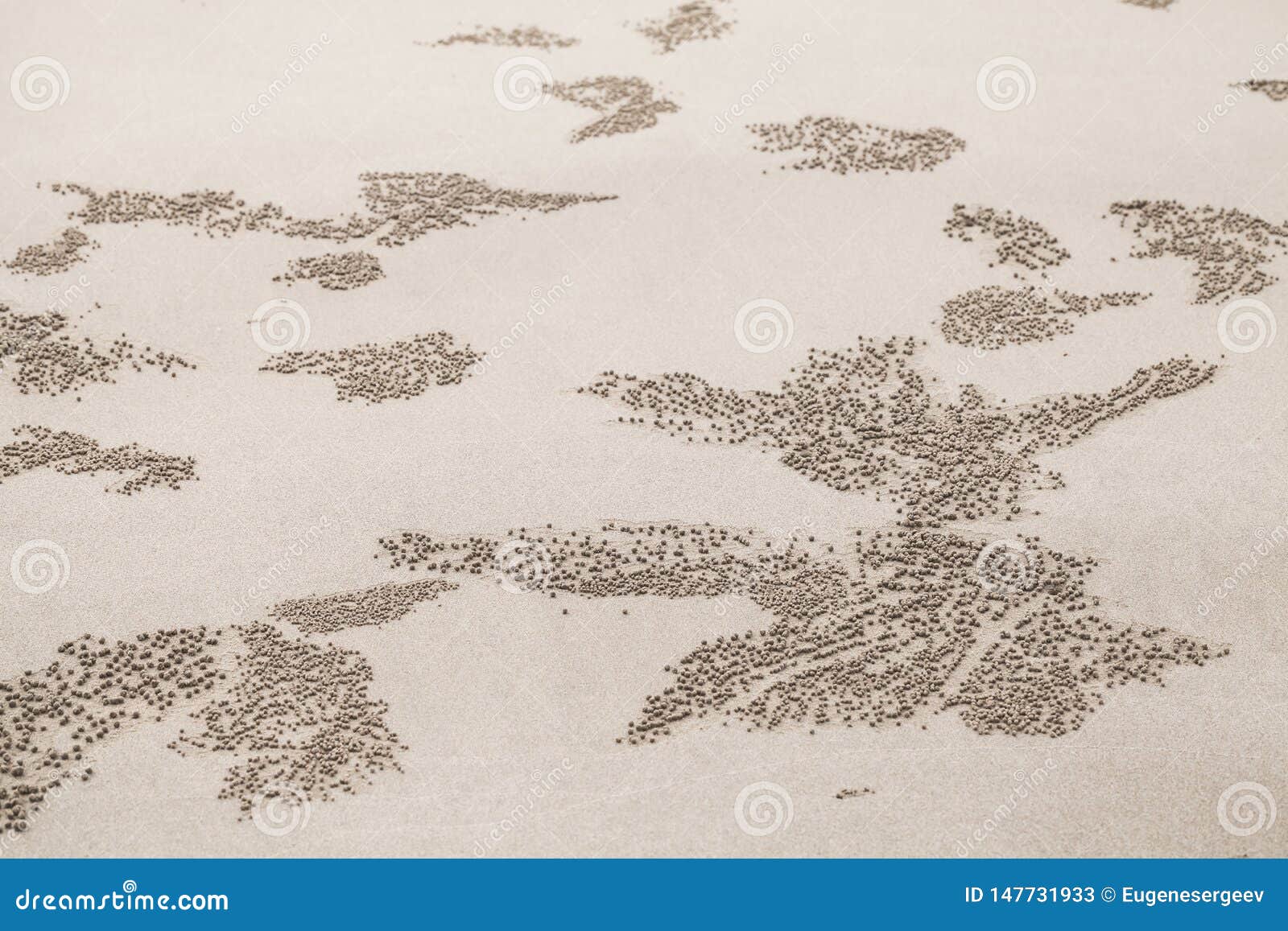 Patterns with Small Balls of Sand Stock Image - Image of small, dotilla ...