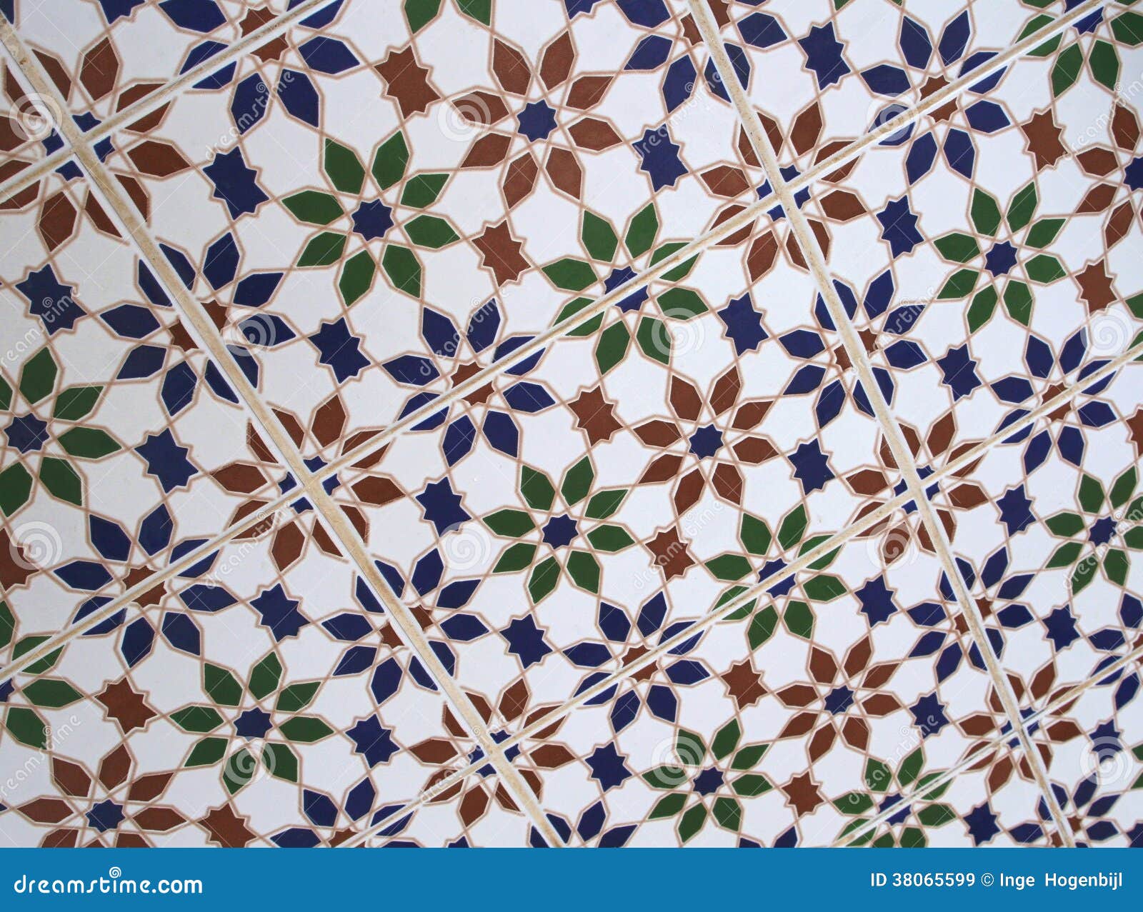Patterns and Structures of Ancient Moorish Tiles, Marocco Stock Image ...