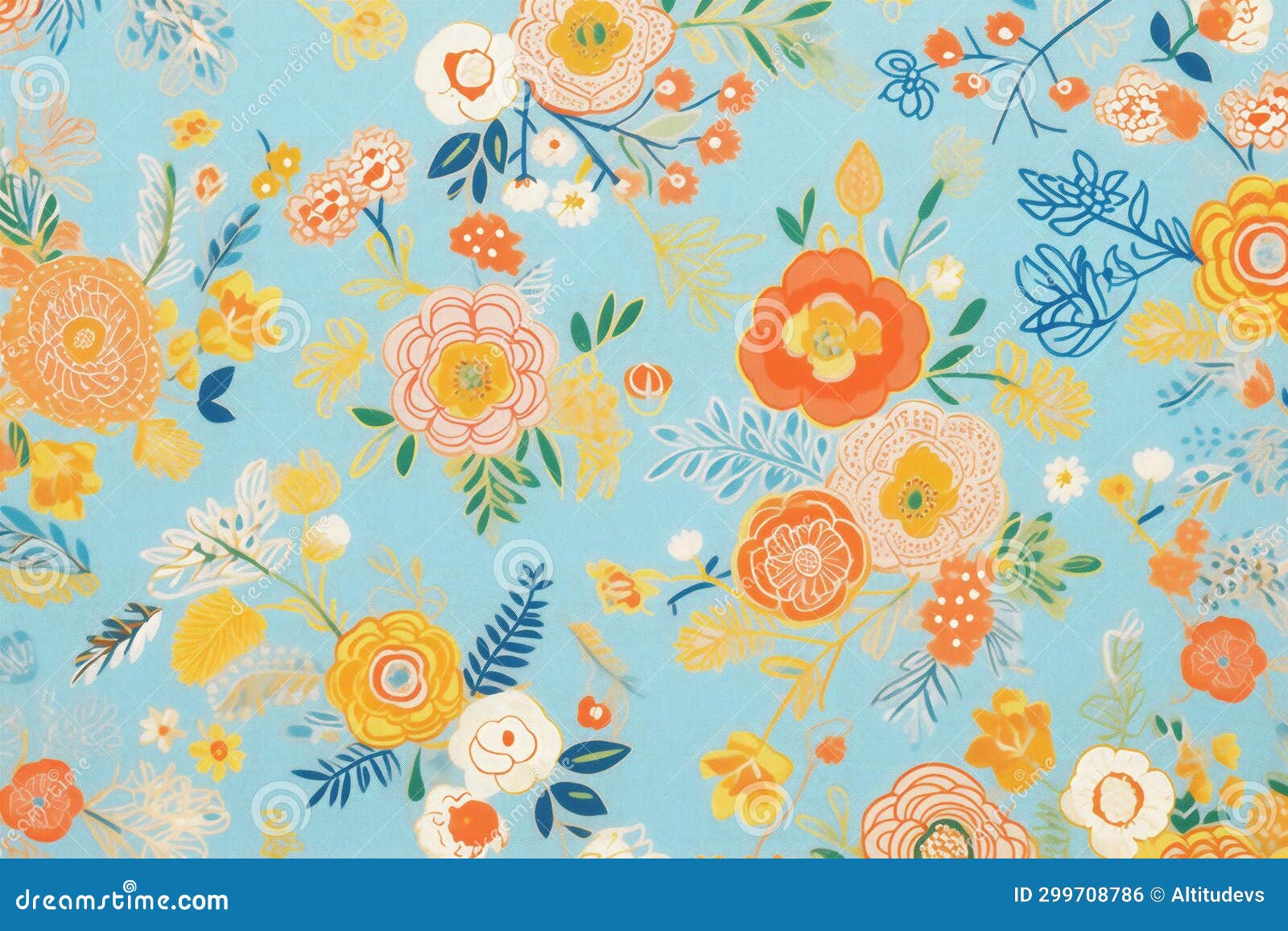Patterns on Taiwanese Hakka Floral Fabric Spread Out Stock Photo ...