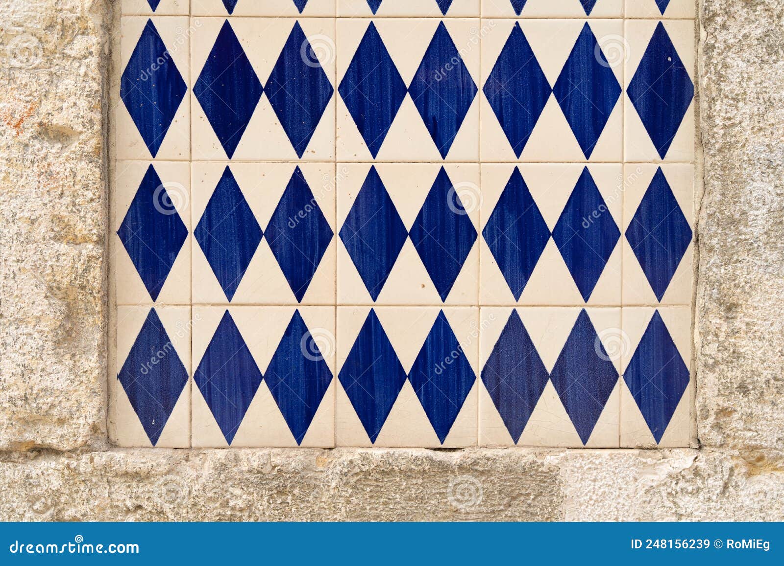 Patterns and Textures on Beautiful Painted Tiles in Portugal Stock ...