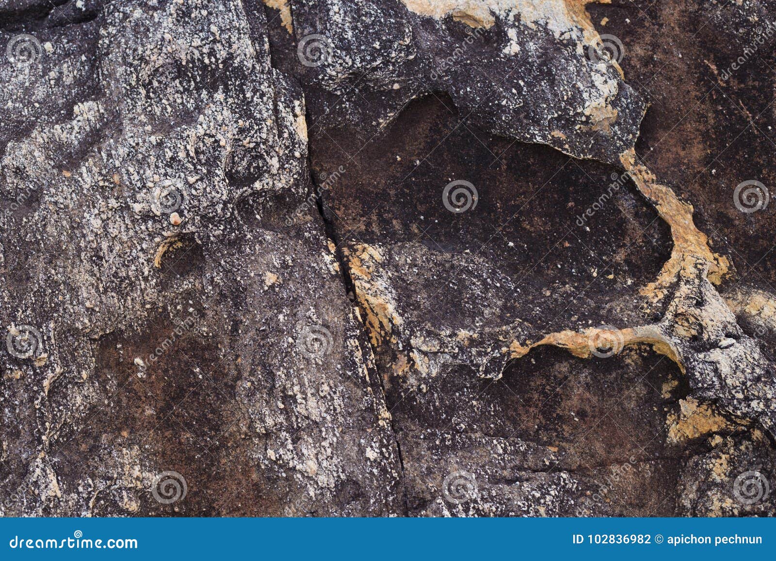 Patterns and Textures of the Old Volcanic Rock on the Beach for Stock ...