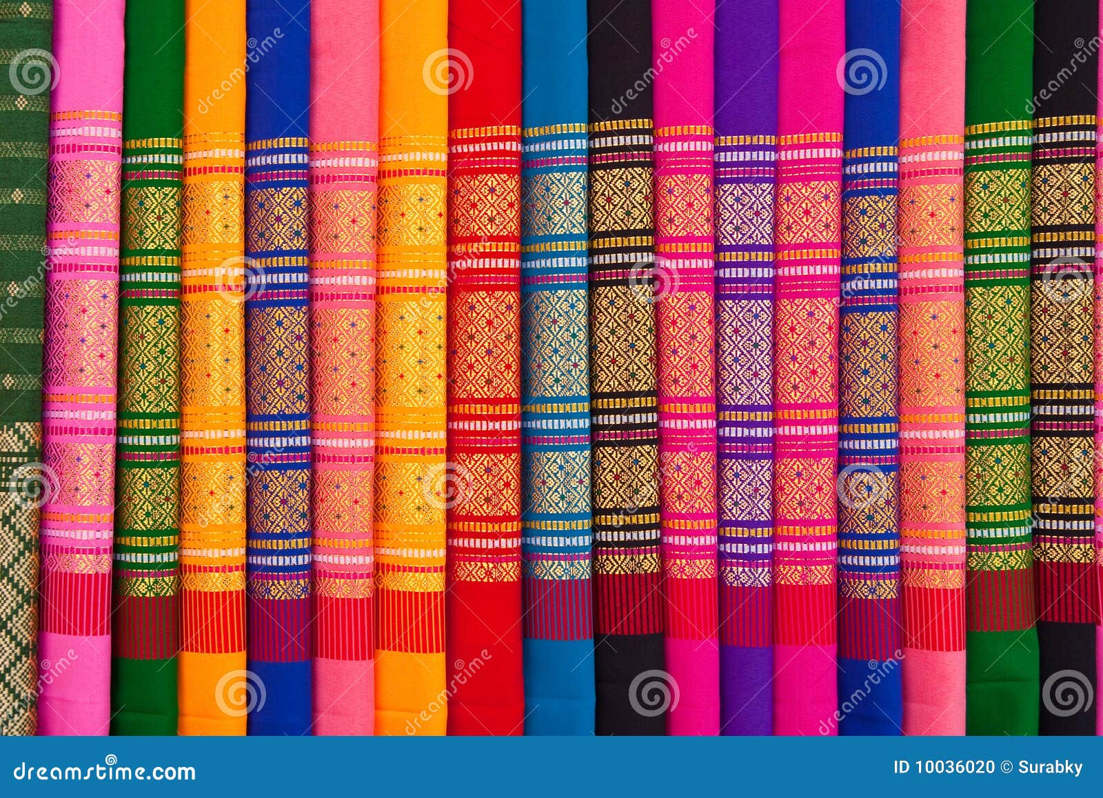 Patterns of Thai Native Cloths Stock Photo - Image of cloth, tone: 10036020
