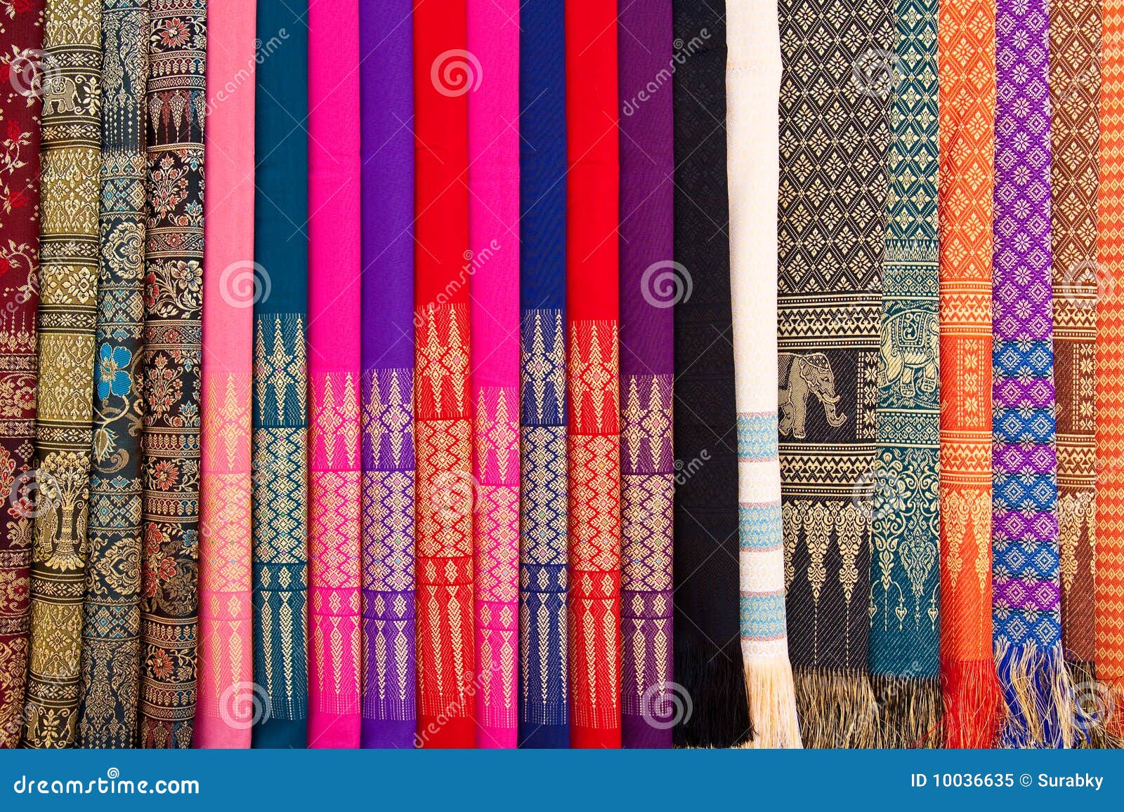 Patterns of Thai Native Cloths Stock Image - Image of cloth, clothing ...