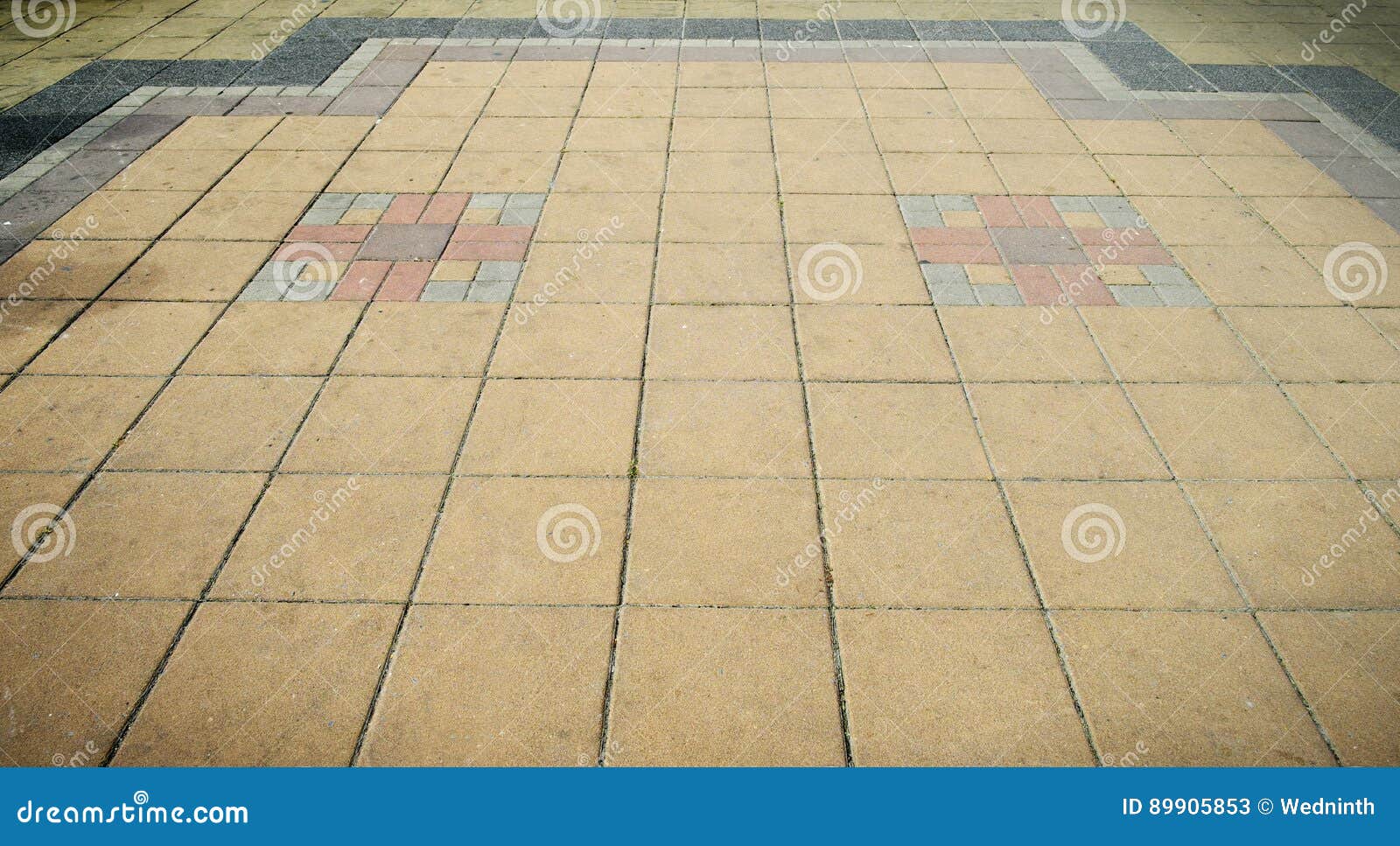 Patterns on a Tile Floor or Walkway Stock Image - Image of macro ...