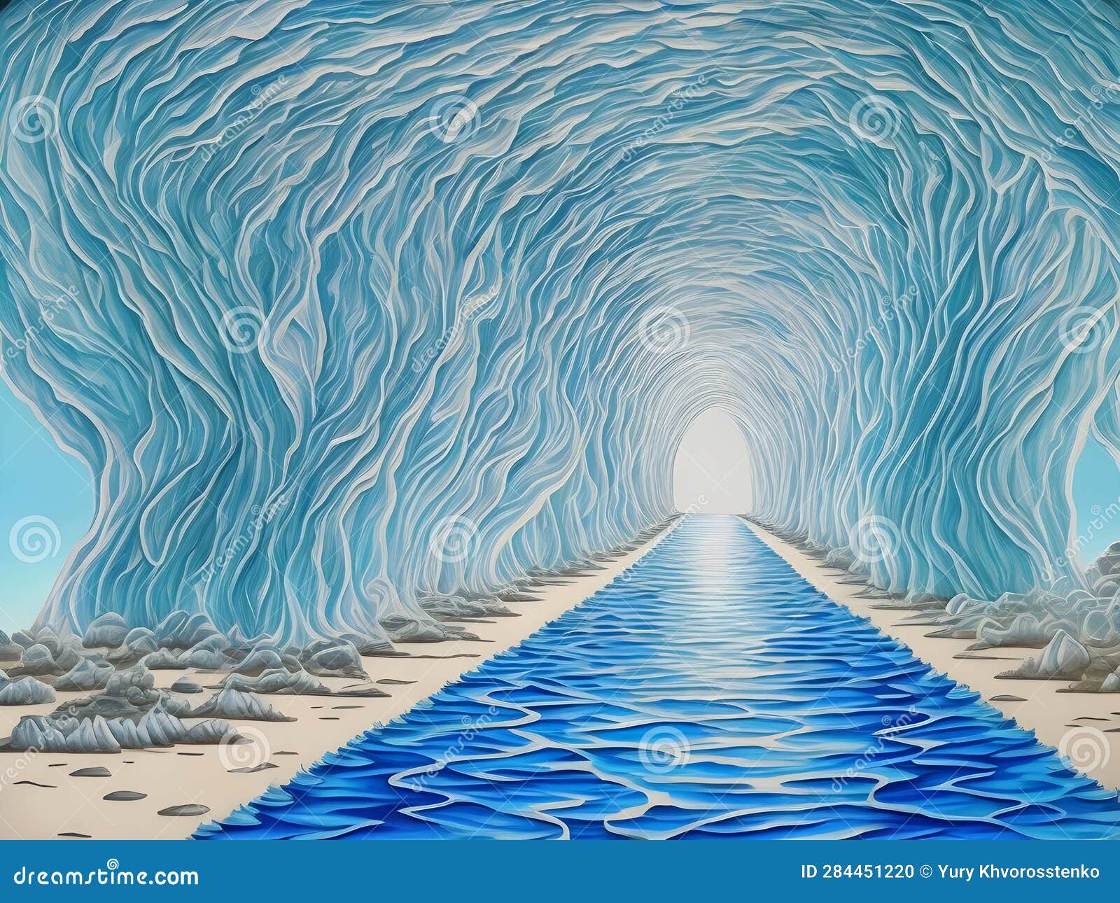 Patterns Trees, River, Blue Color, Watercolor, Impressionism ...