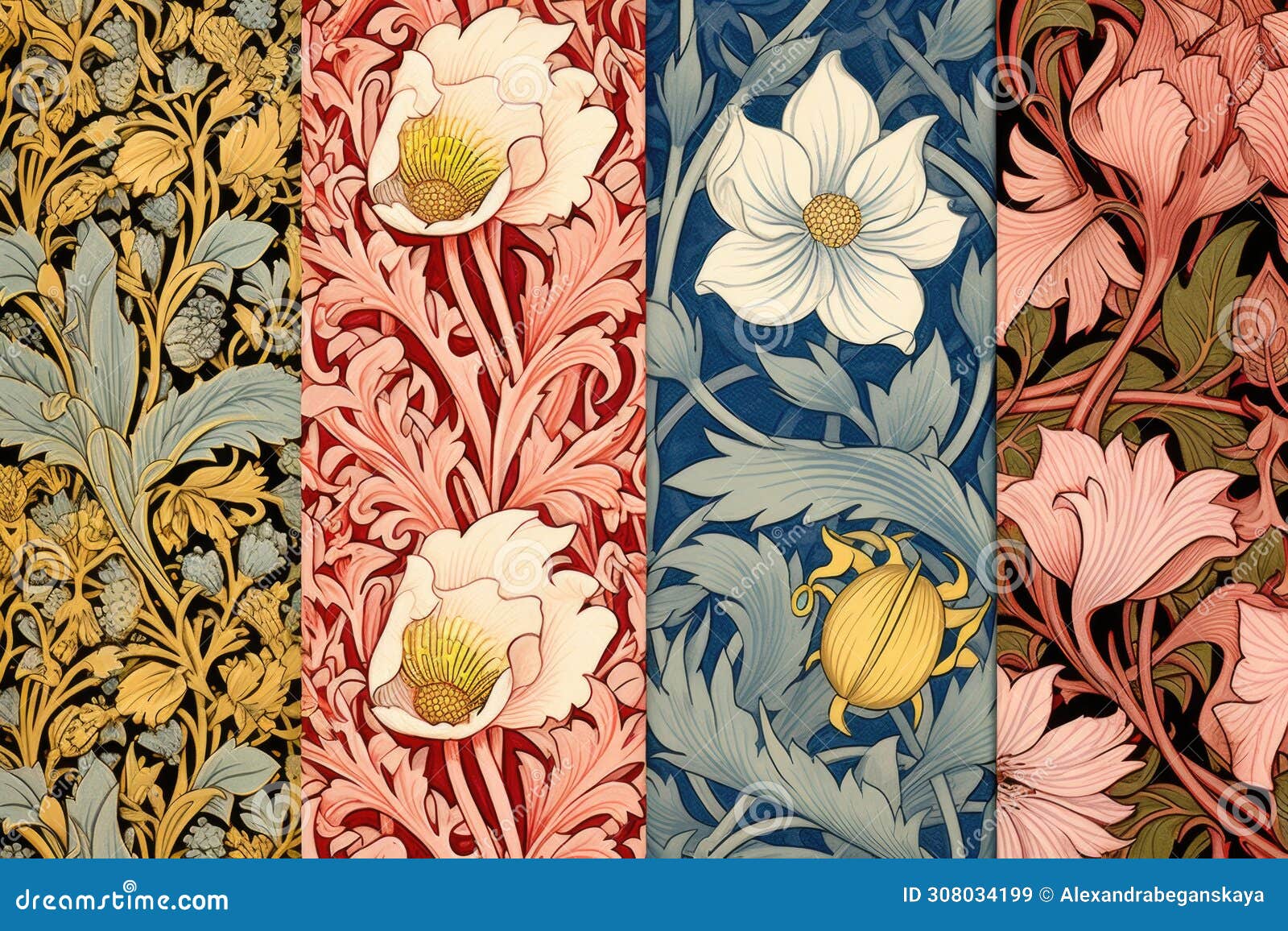Patterns of the Victorian Era Stock Illustration - Illustration of ...