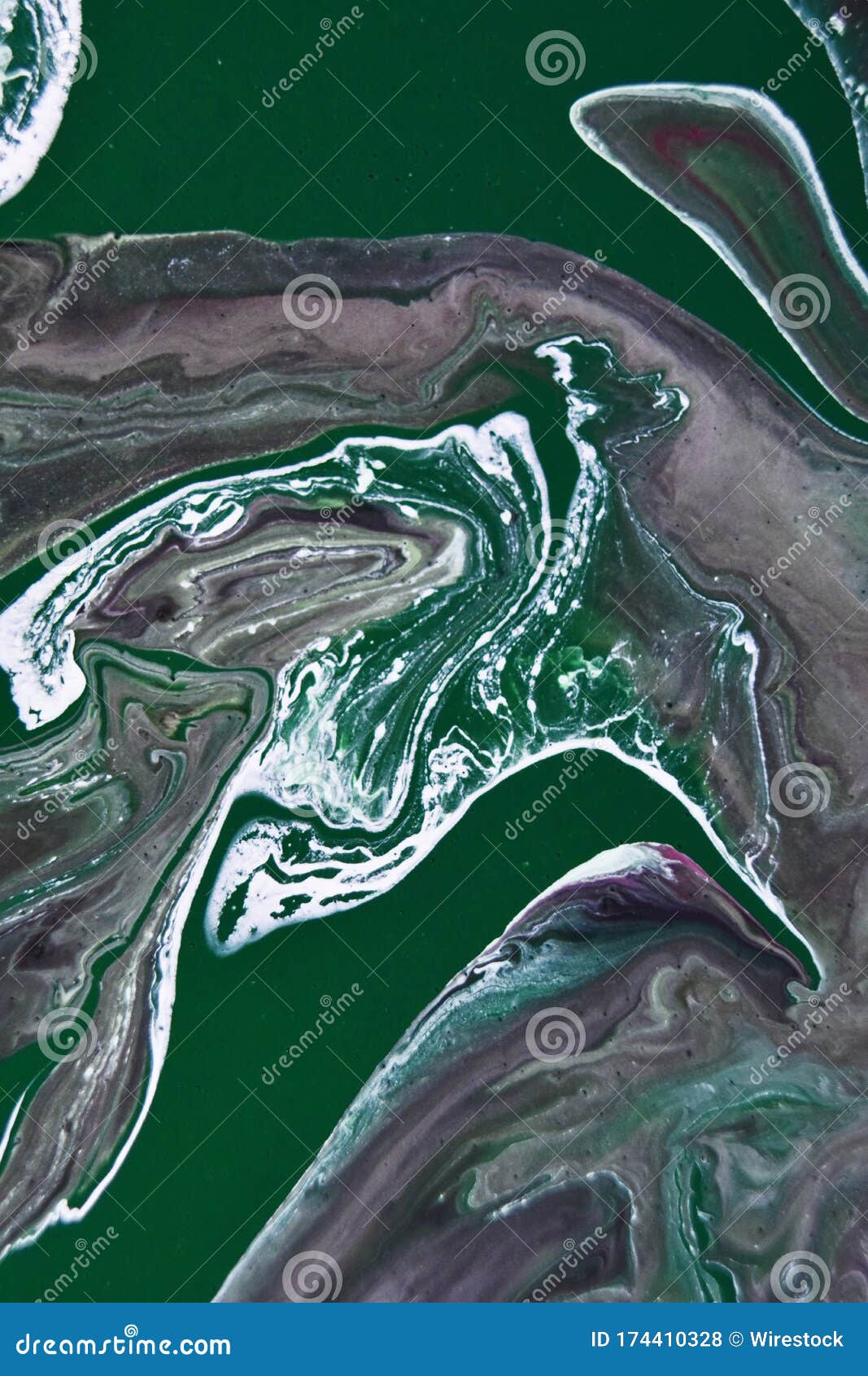 Patterns in the Water with Colorful Mixed Paints Stock Photo - Image of ...