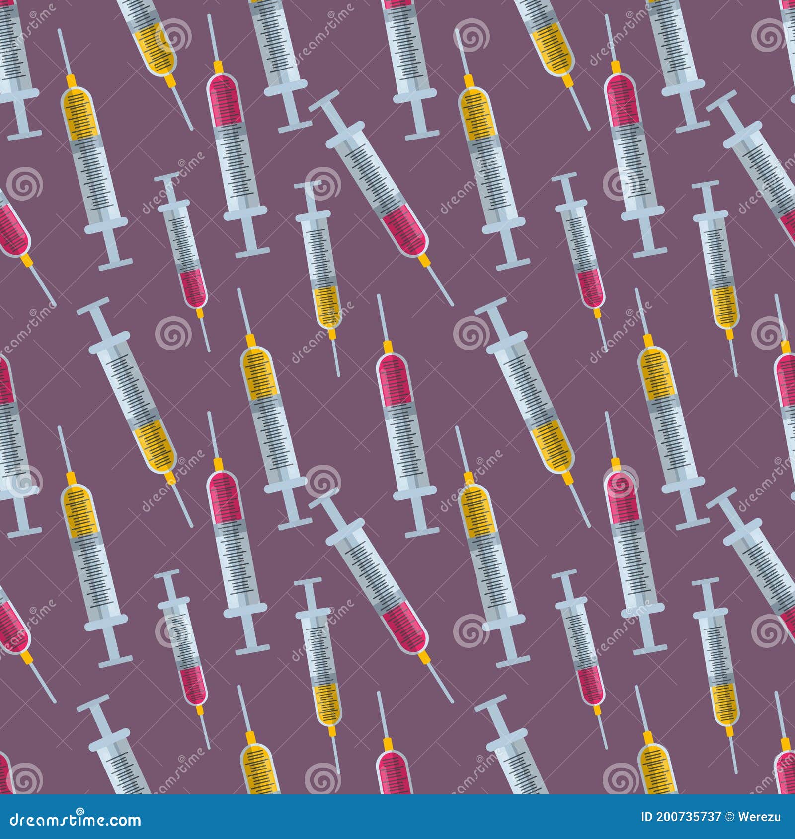 Medical Syringe Seamless Pattern Vector Illustration Stock Vector ...