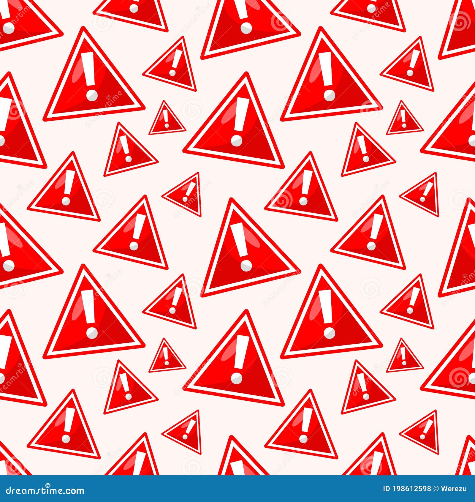 Warning Sign Seamless Pattern Vector Illustration Background Stock ...