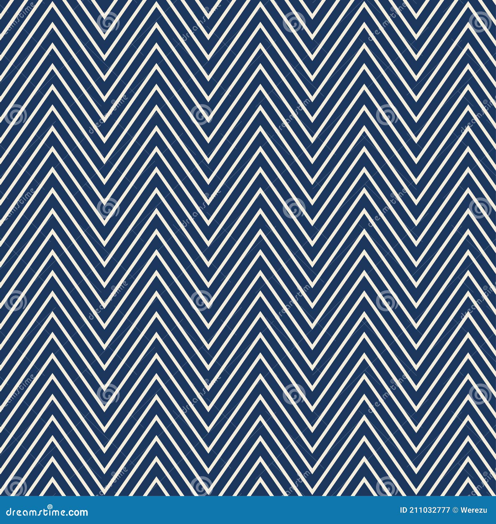 Blue Zigzag Line Seamless Pattern Vector Illustration Stock ...
