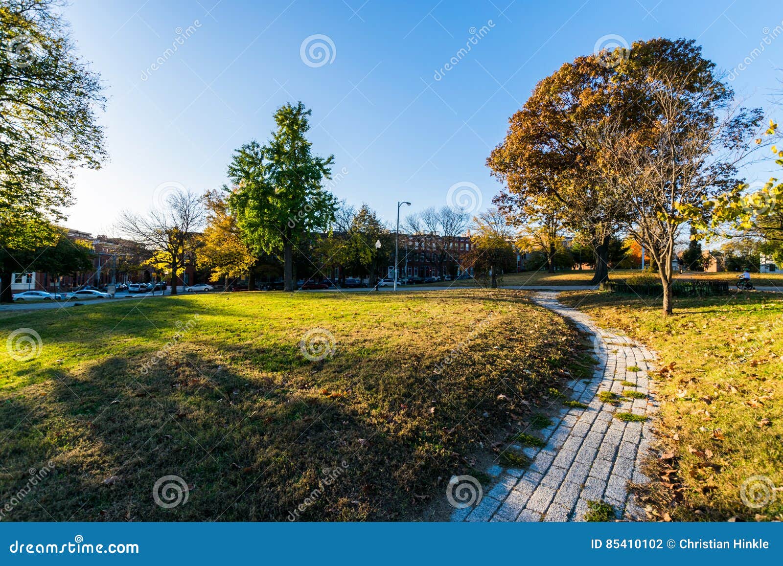Patterson Park during Autumn in Baltimore, Maryland Stock Photo - Image ...