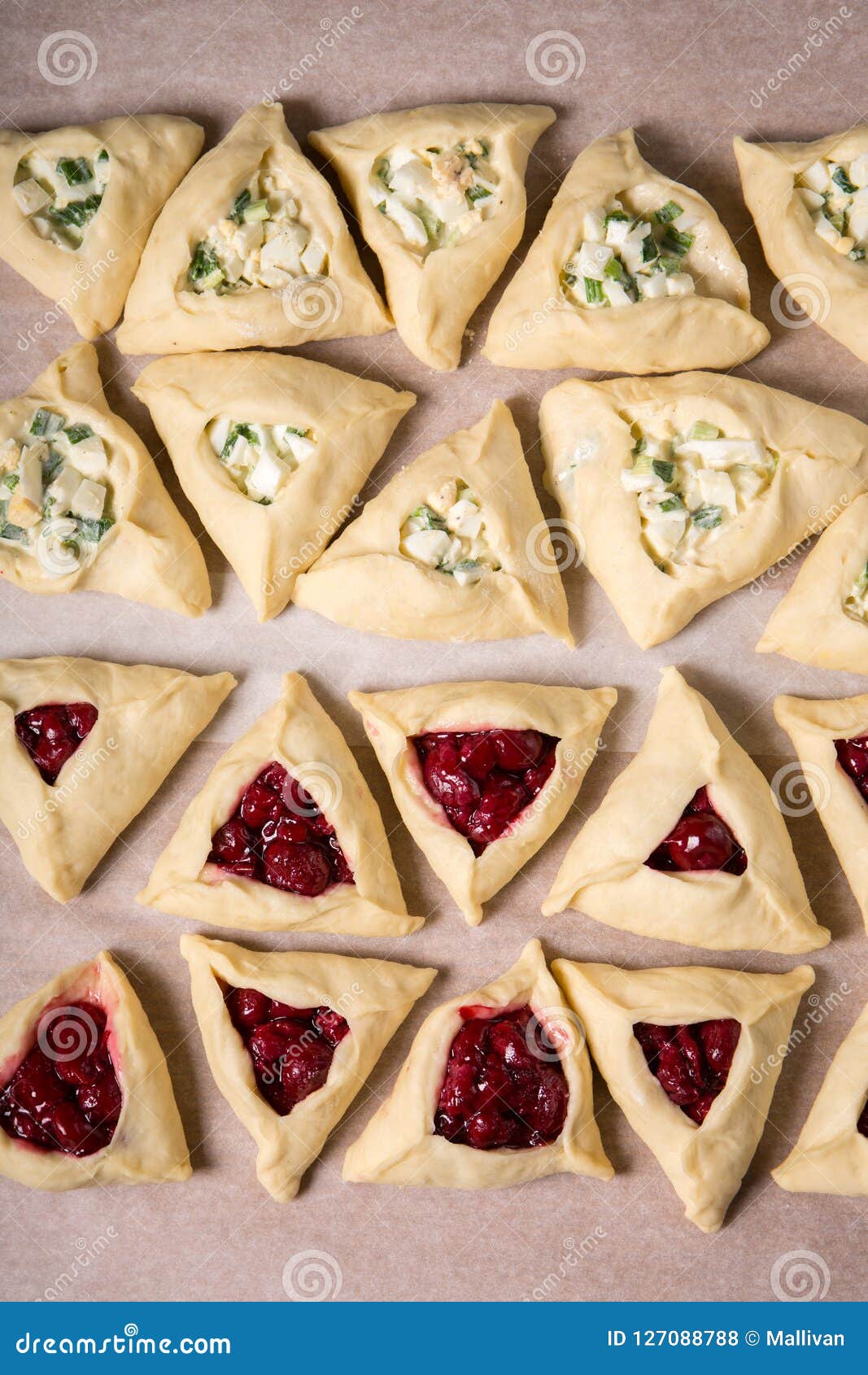Patties in the Form of a Triangle Stock Photo - Image of breakfast ...