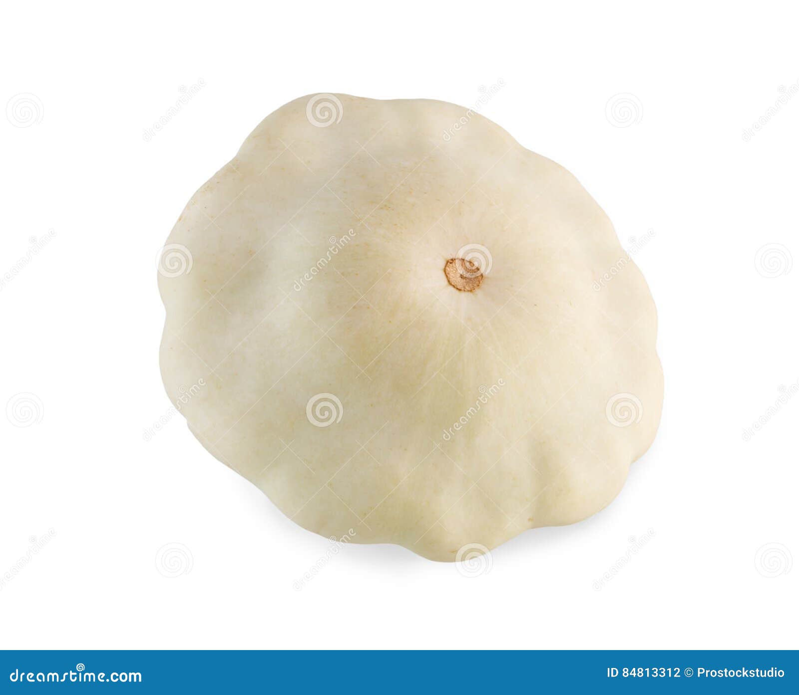 Pattypan Squash Isolated on White Background Stock Photo - Image of ...