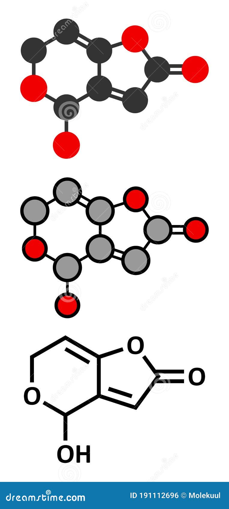 Patulin mycotoxin molecule stock vector. Illustration of carcinogen ...