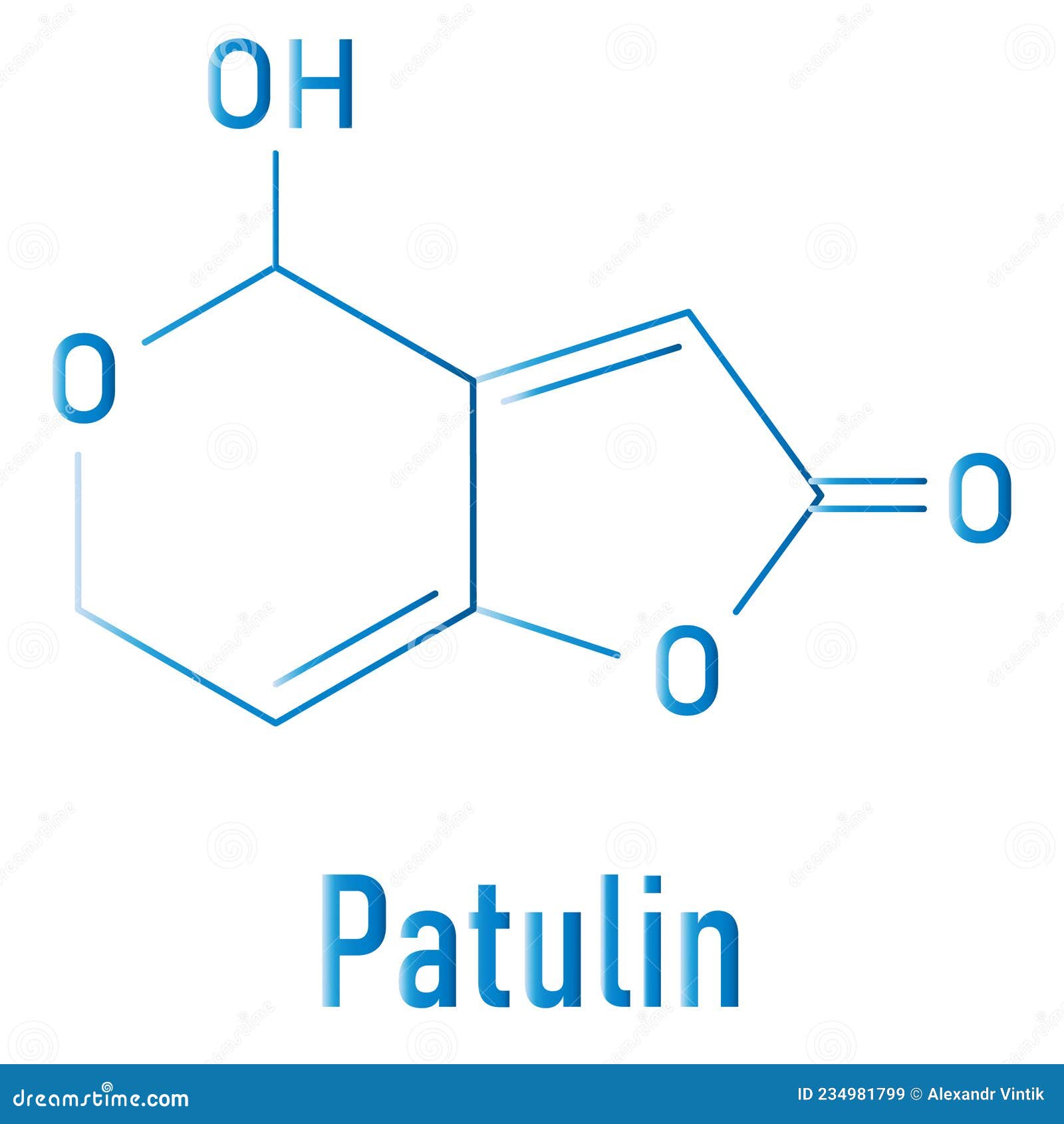 Patulin Mycotoxin Molecule. Skeletal Formula Stock Vector ...