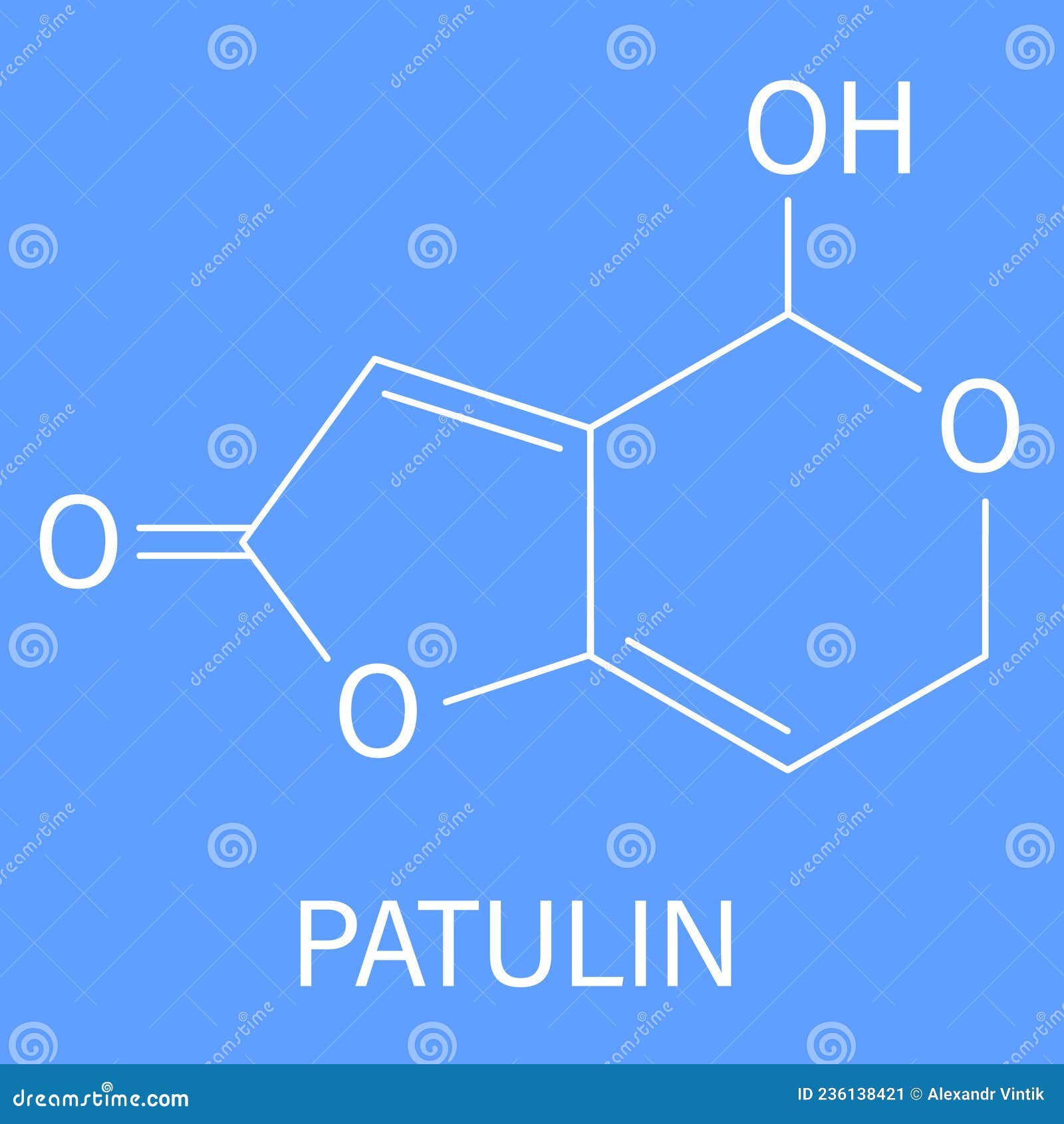 Patulin Mycotoxin Molecule. Skeletal Formula Stock Vector ...
