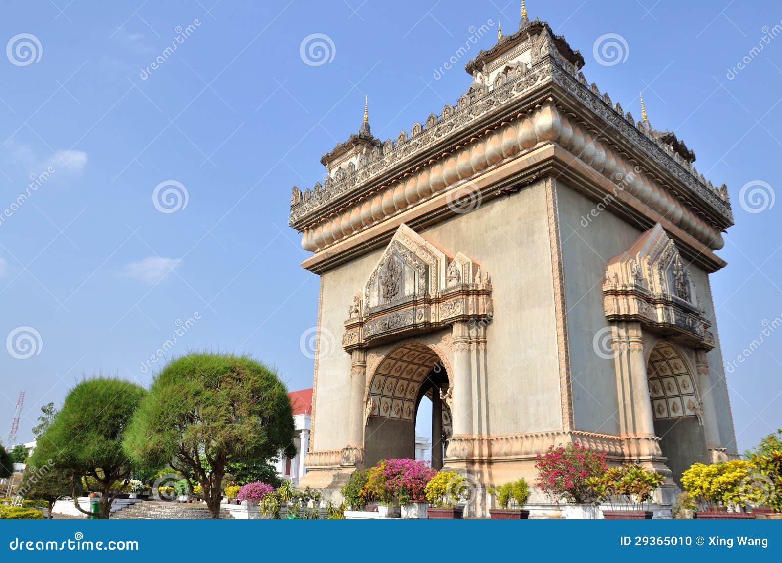 Patuxai stock photo. Image of monument, memorial, patou - 29365010