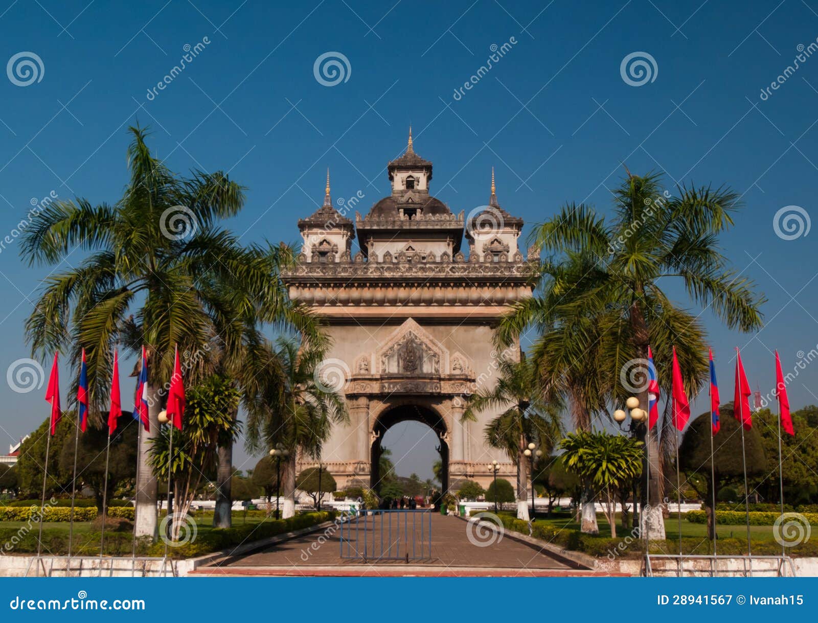 Patuxai Monument of Liberty Stock Image - Image of patuxai, monument ...