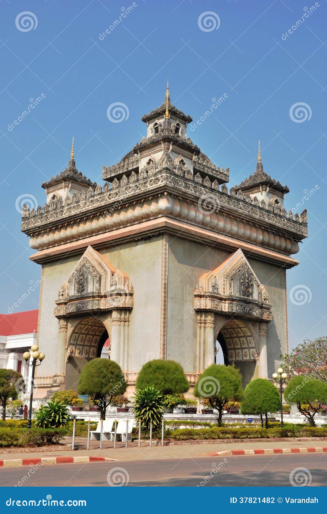 Patuxai: Victory Gate a Vientiane Fotografia Stock - Immagine di ...