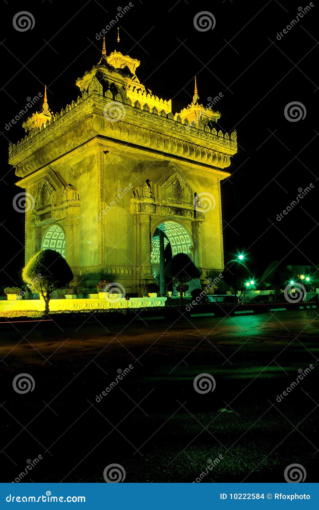 Patuxay Monument- Vientiane, Laos. Stock Photo - Image of cityscape ...