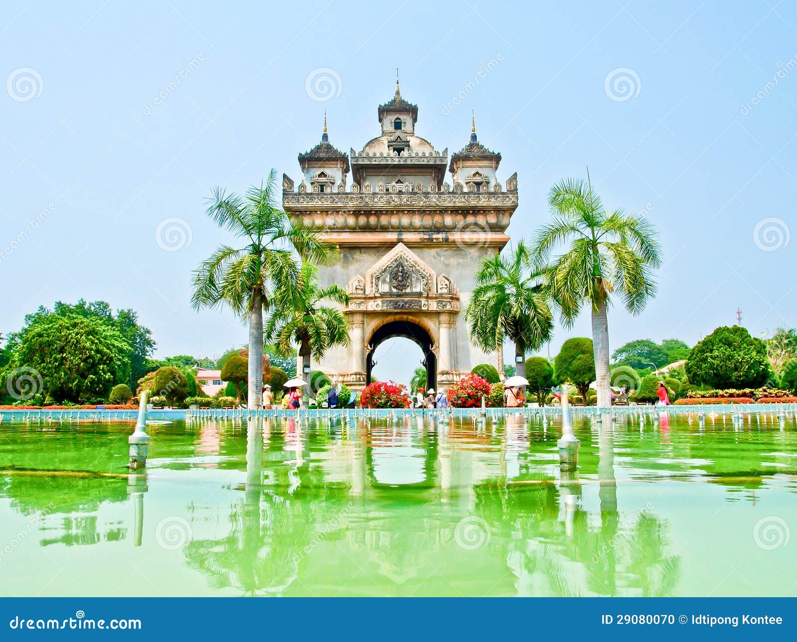 Patuxay Monument -Vientiane, LAOS. Stock Photo - Image of door, icon ...