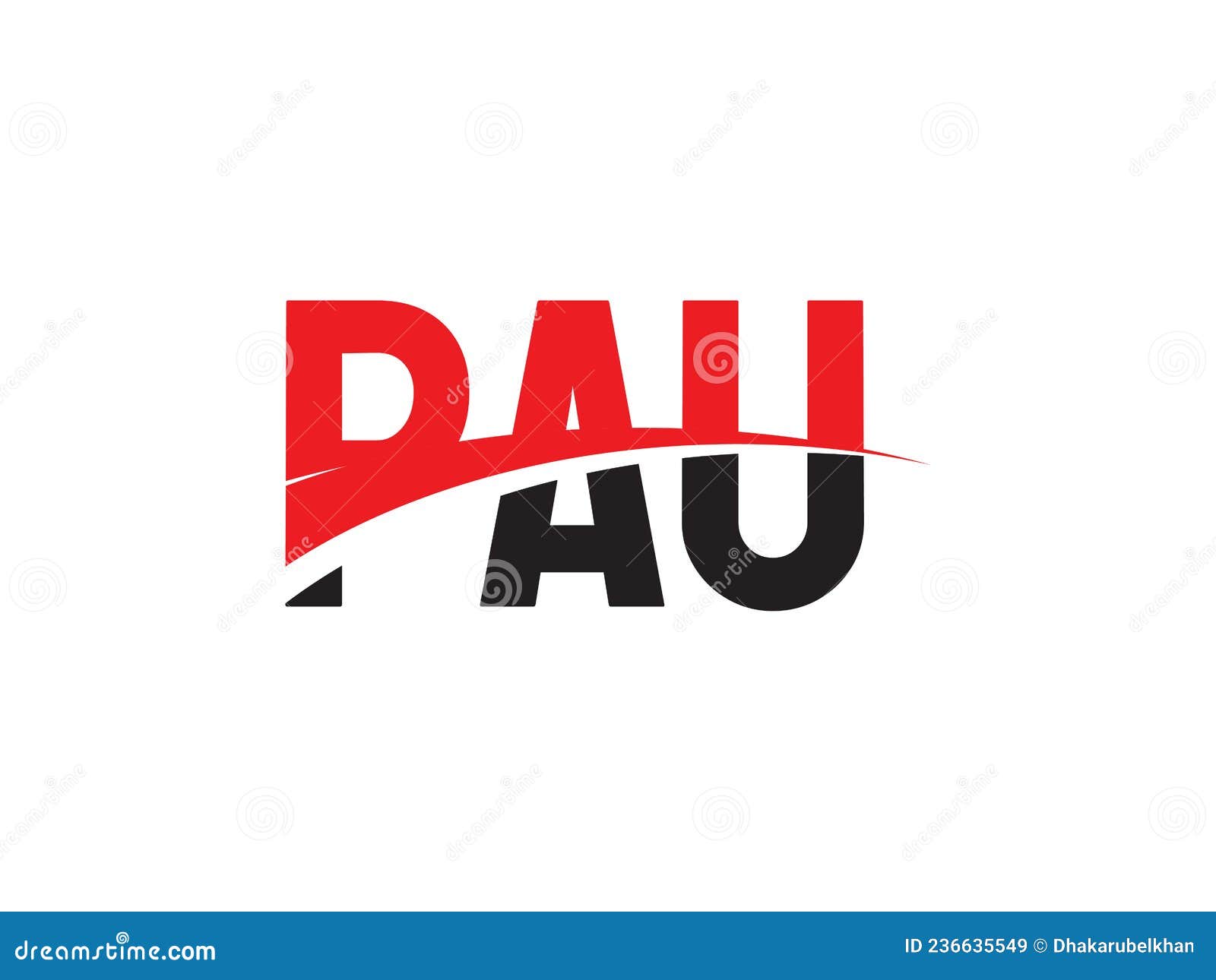 PAU Letter Initial Logo Design Vector Illustration Stock Vector ...