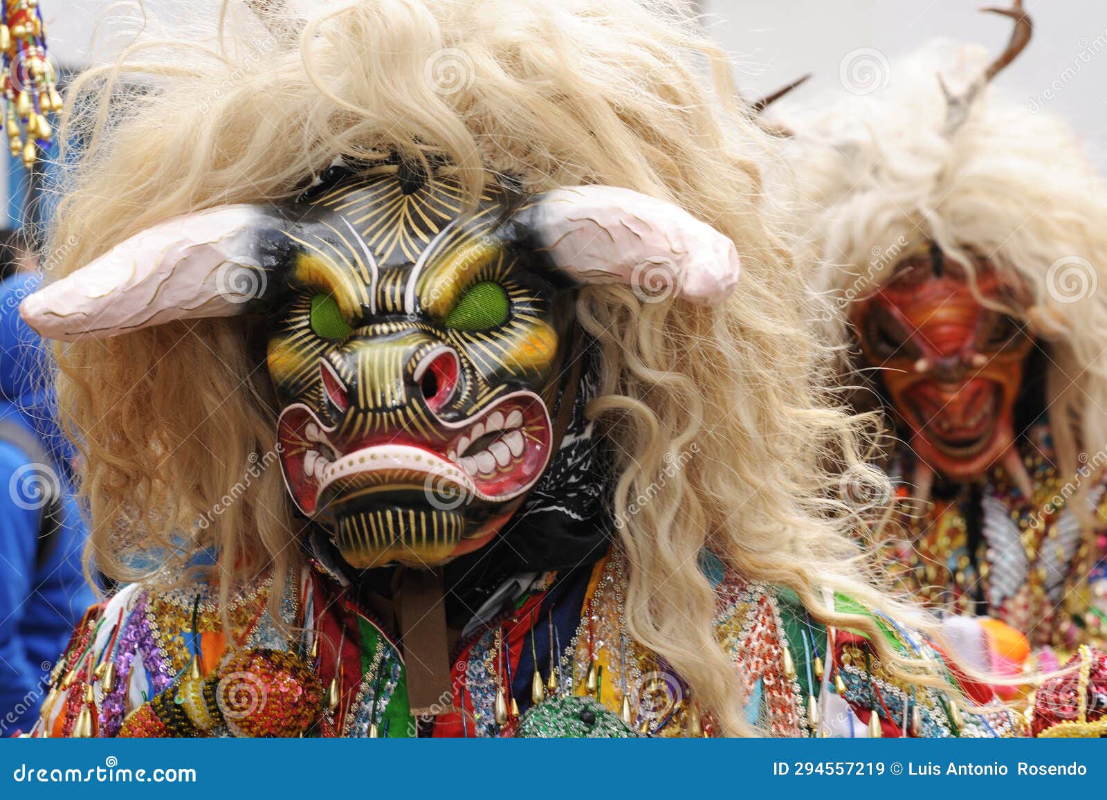 Typical Devil Roof Dancers At Paucartambo`s Religious Festival Of ...