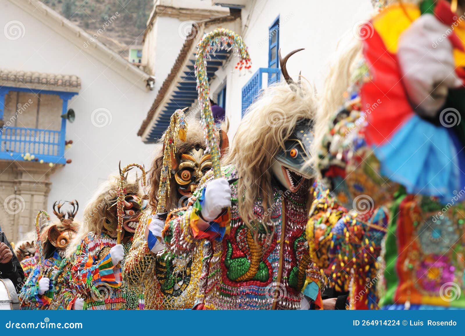 PAUCARTAMBO PERU, Sacred -and Devil Demons with Masks Editorial Stock ...