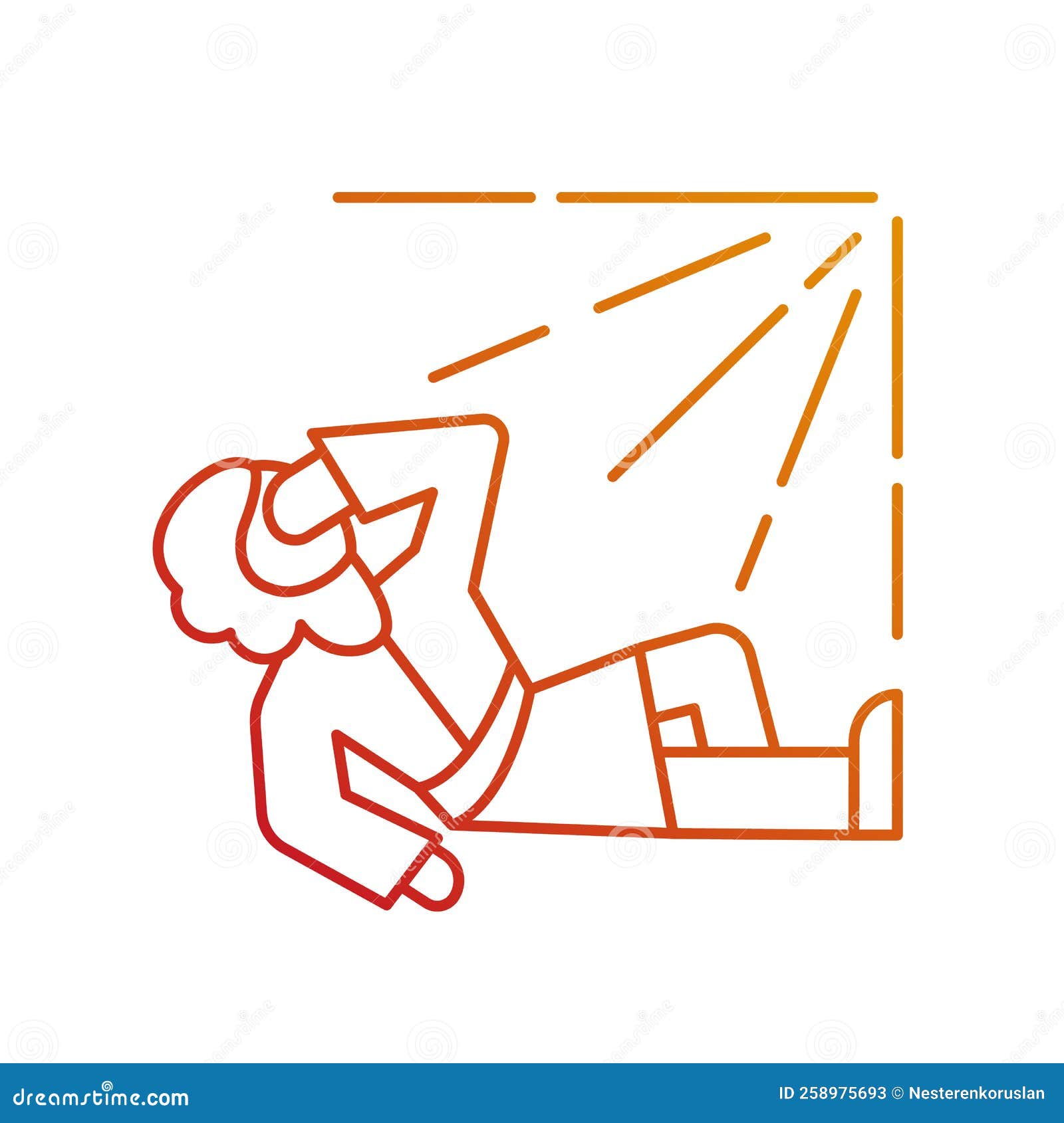 The Conversion Of Paul - Saul Falls To The Ground Vintage Illustration ...