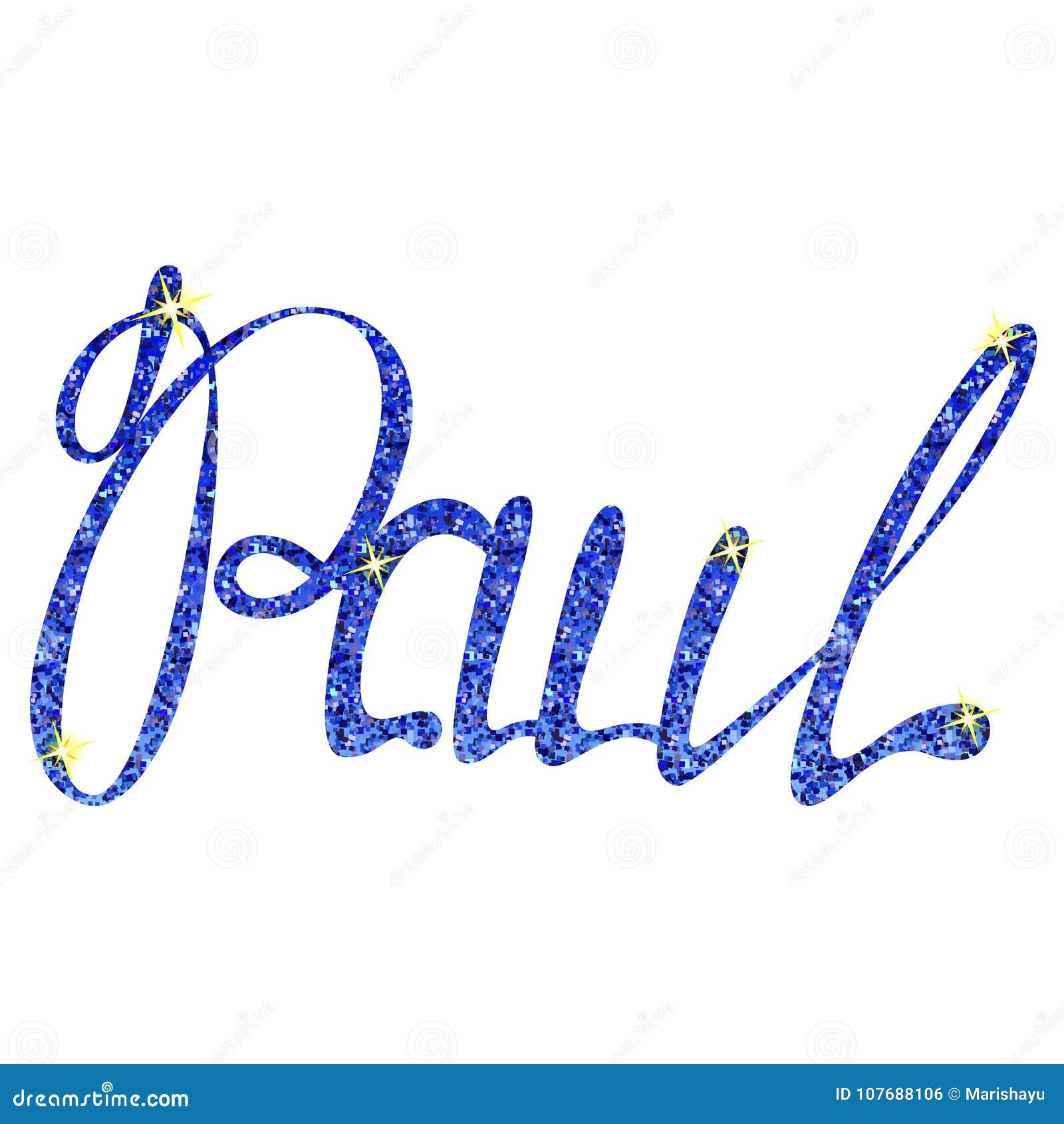 Paul Name Lettering Tinsels Vector Illustration | CartoonDealer.com ...