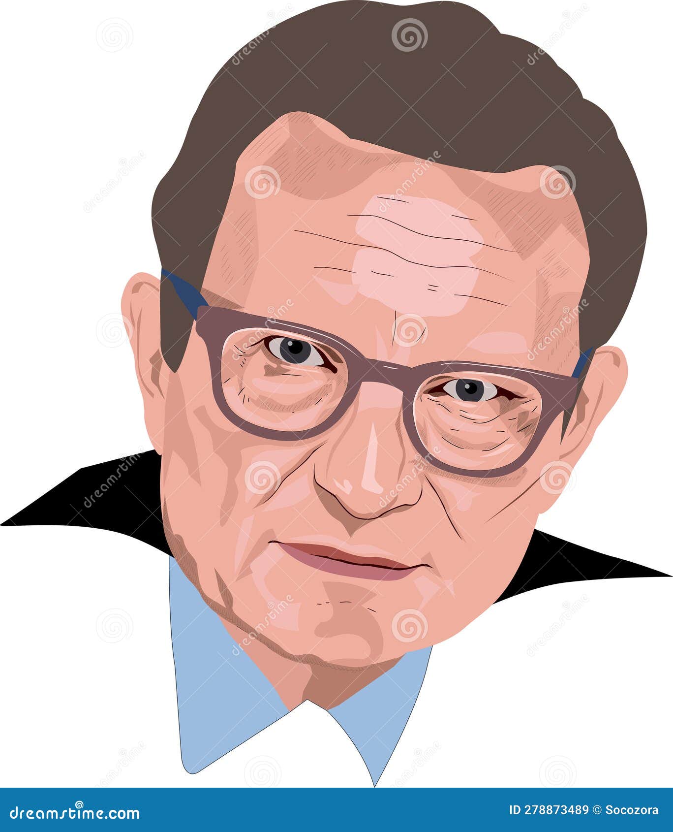 Paul a.Samuelson Portrait Vector Illustration Editorial Stock Image ...
