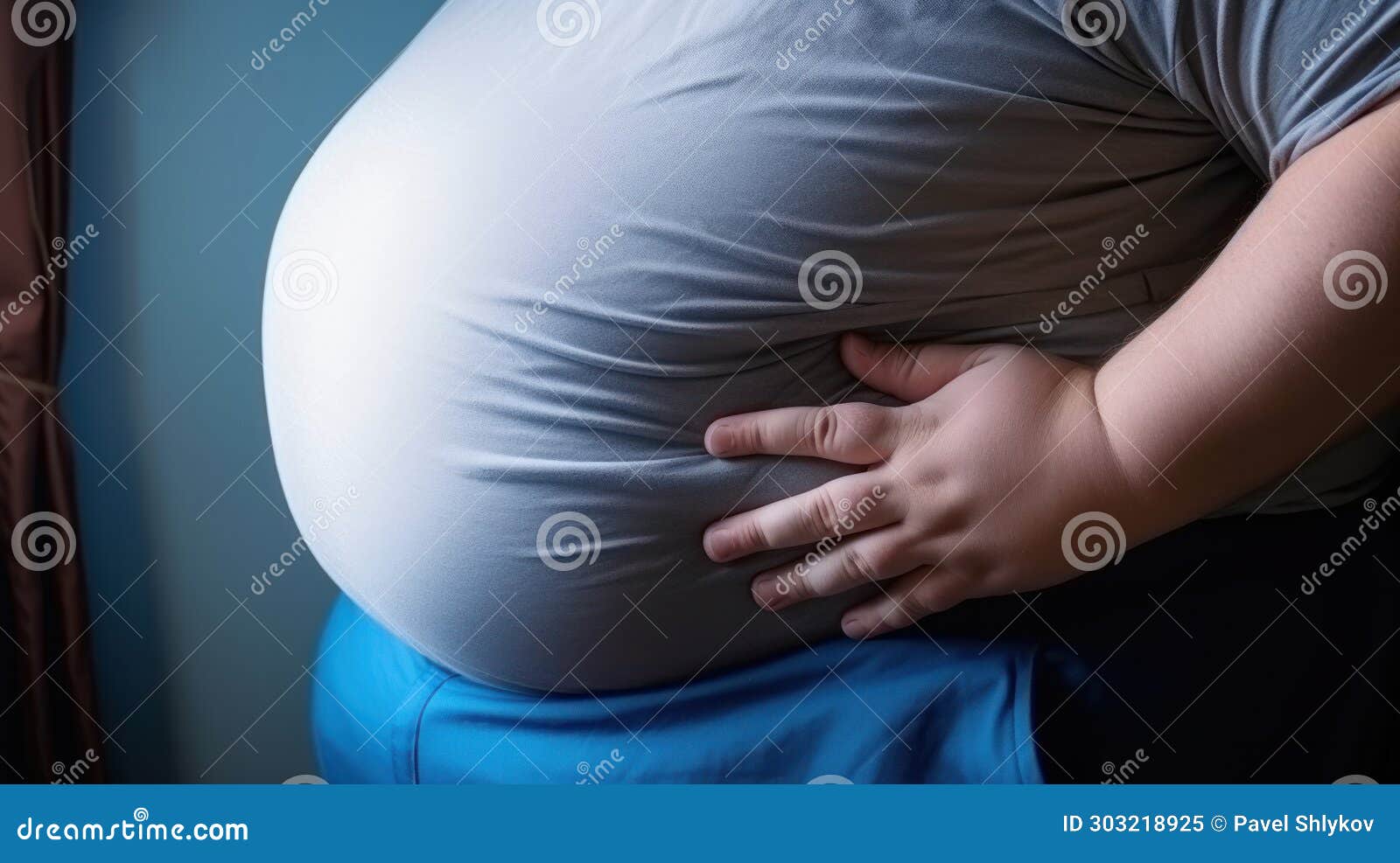 Paunch Fat Man. Fat Man with a Big Ugly Belly. Diet Stock Illustration ...
