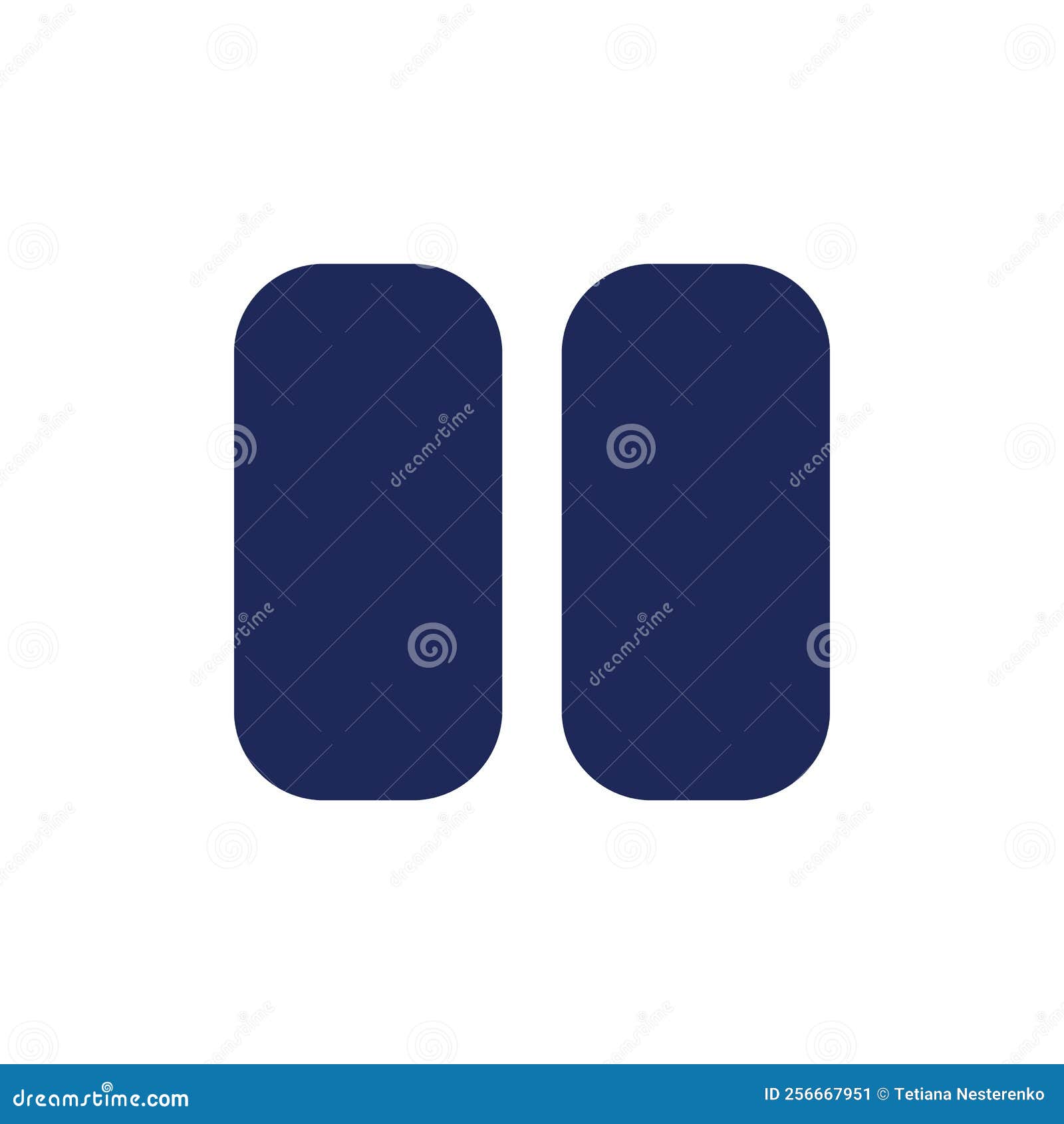 Pause black glyph ui icon stock vector. Illustration of logo - 256667951