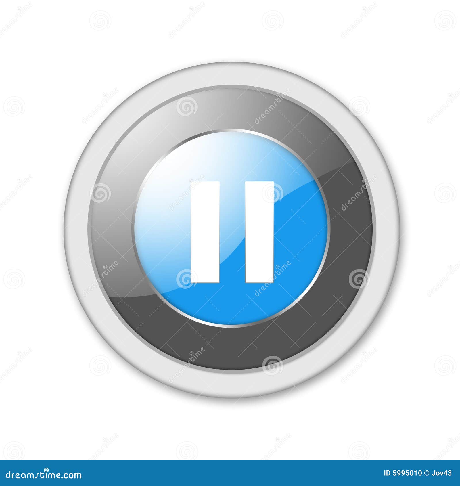 Pause button stock illustration. Illustration of black - 5995010