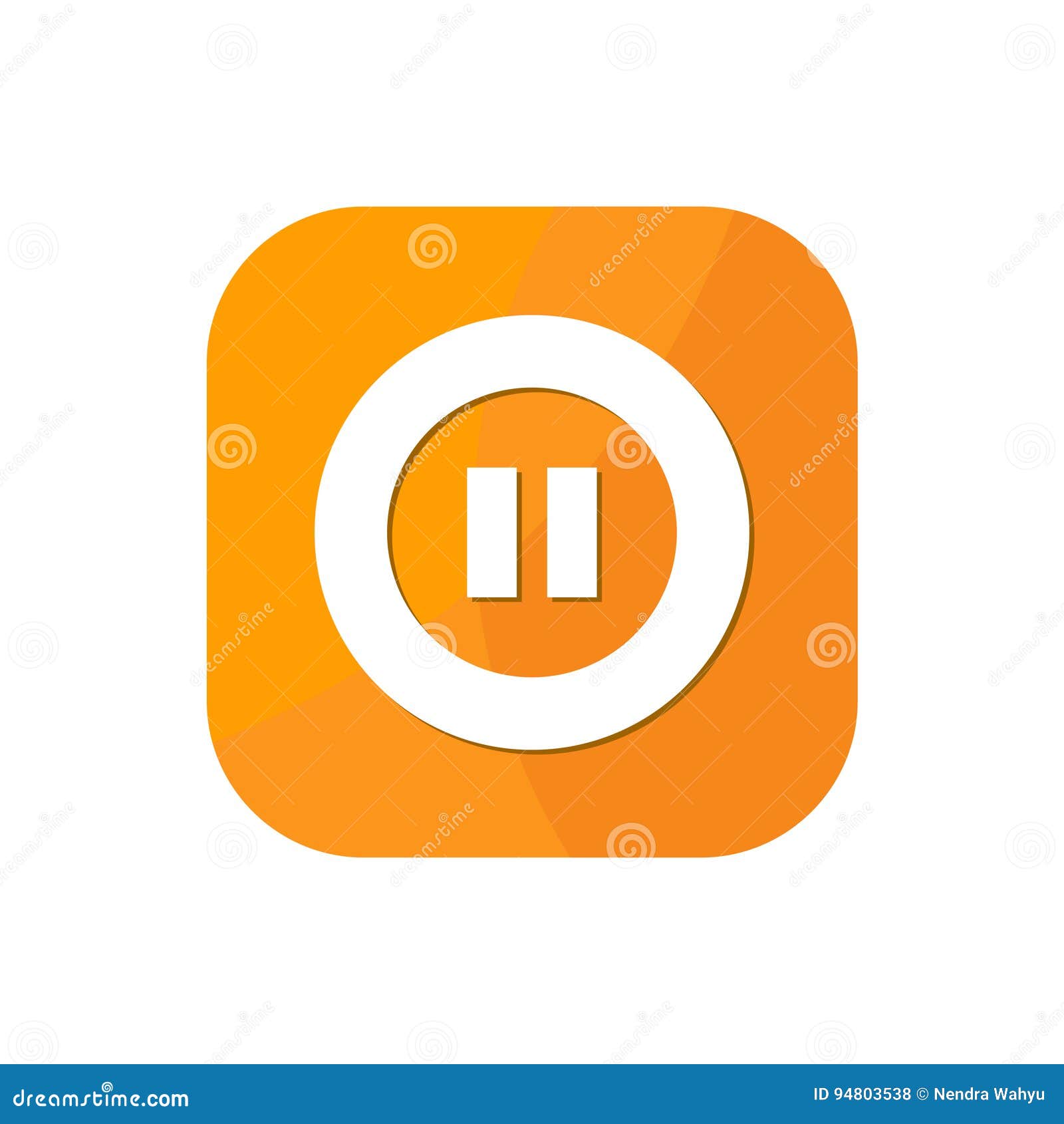 Pause Button App Icon stock vector. Illustration of music - 94803538