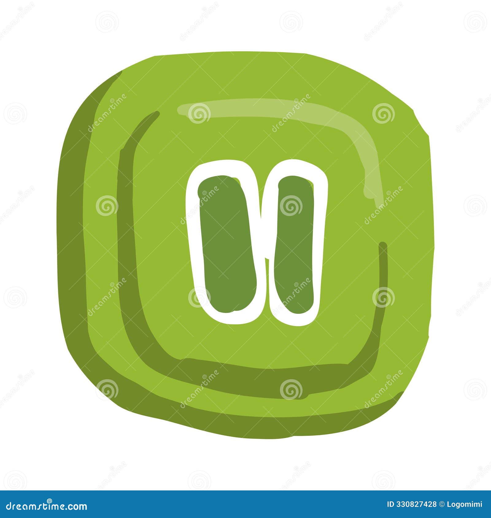 Pause Button in Cartoon Doodle Style, Mobile App Asset, Video Game Ui ...