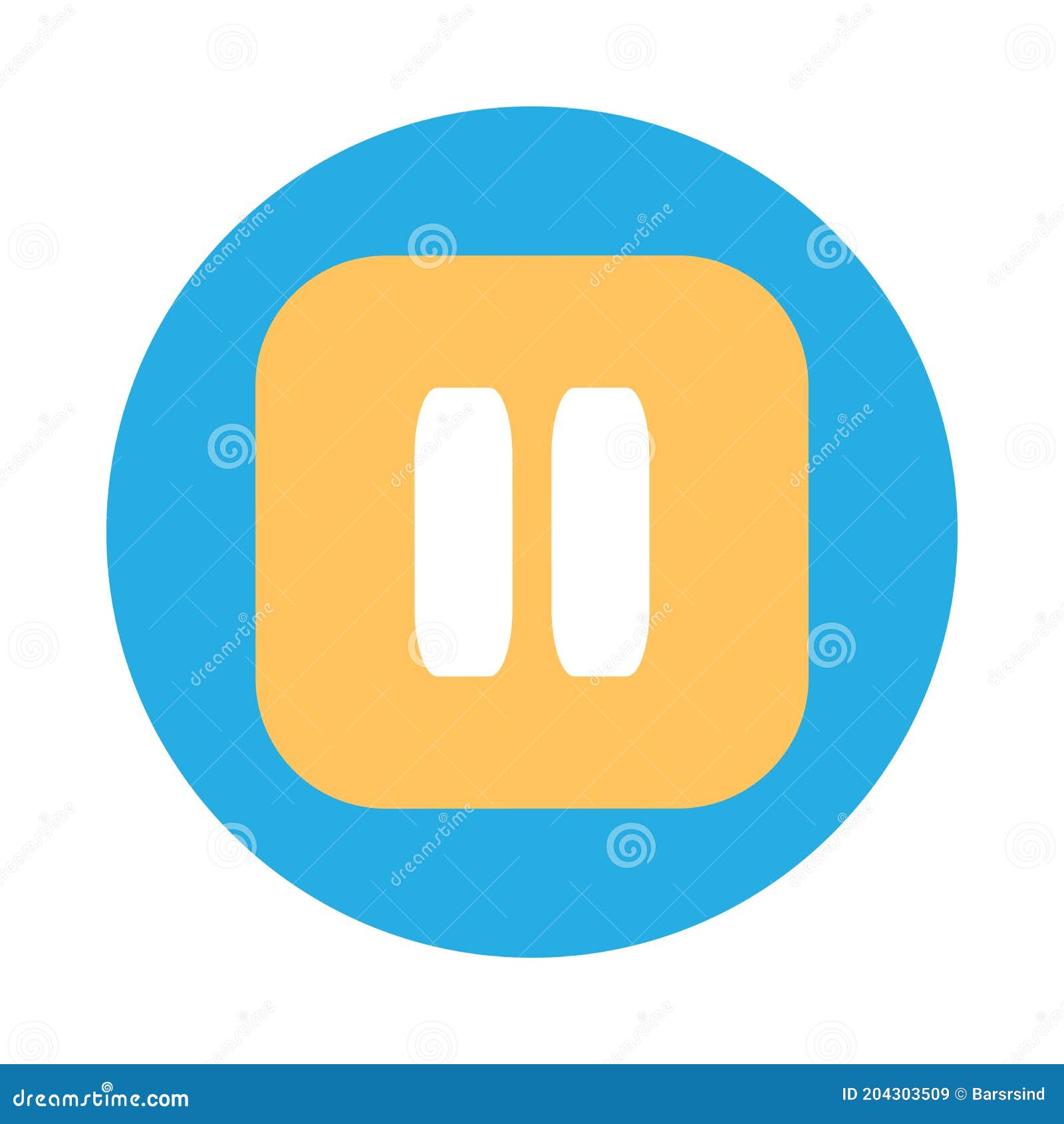 Pause Interruption Symbol Sign, Vector Illustration, Isolate On White ...