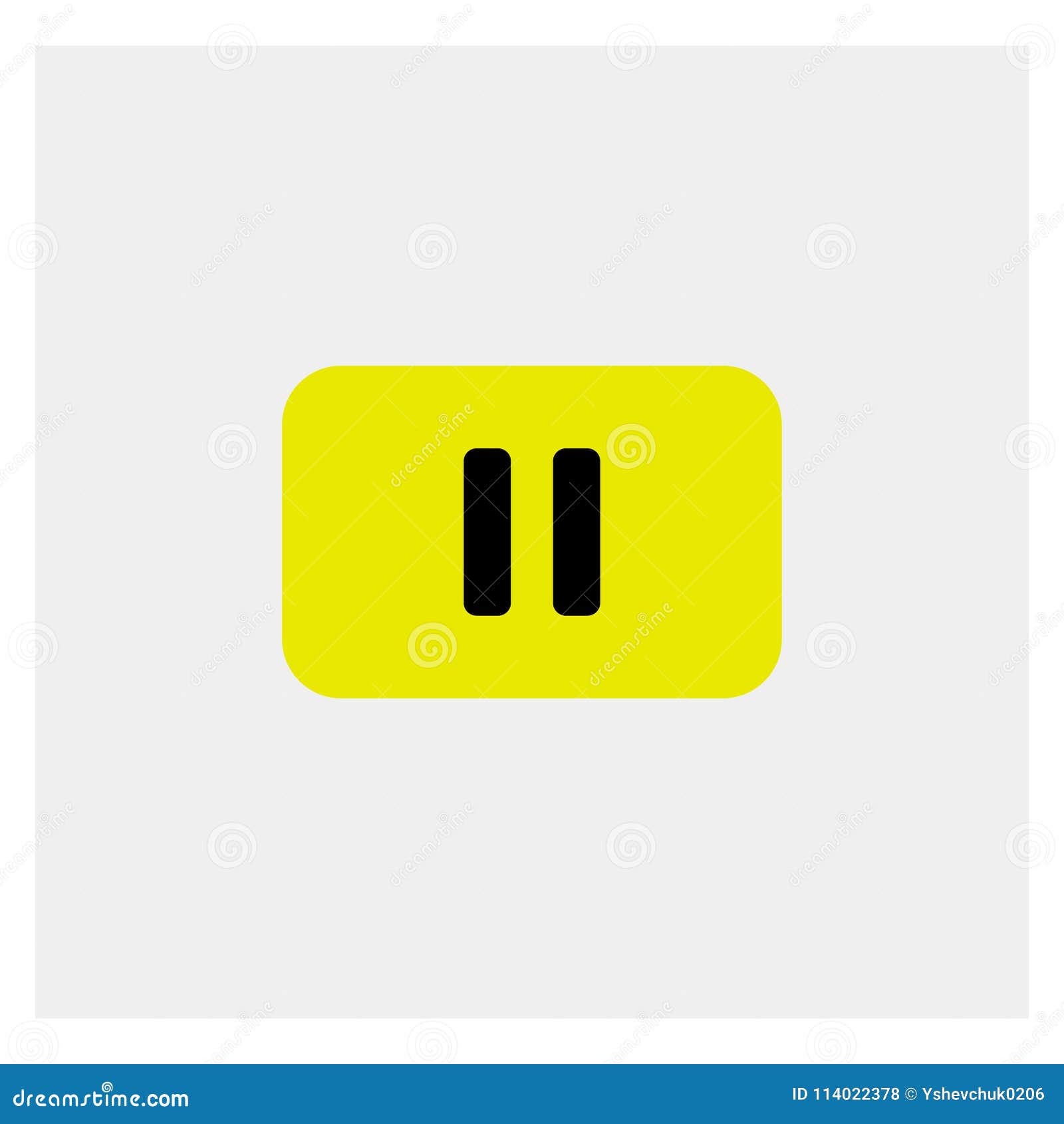 Pause Button Icon. Gray Background. Vector Illustration. Stock Vector ...