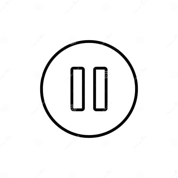Pause Button Icon Ideal for Media and Playback Control Stock Vector ... Pause Button Icon Ideal for Media and Playback Control Stock Vector ...