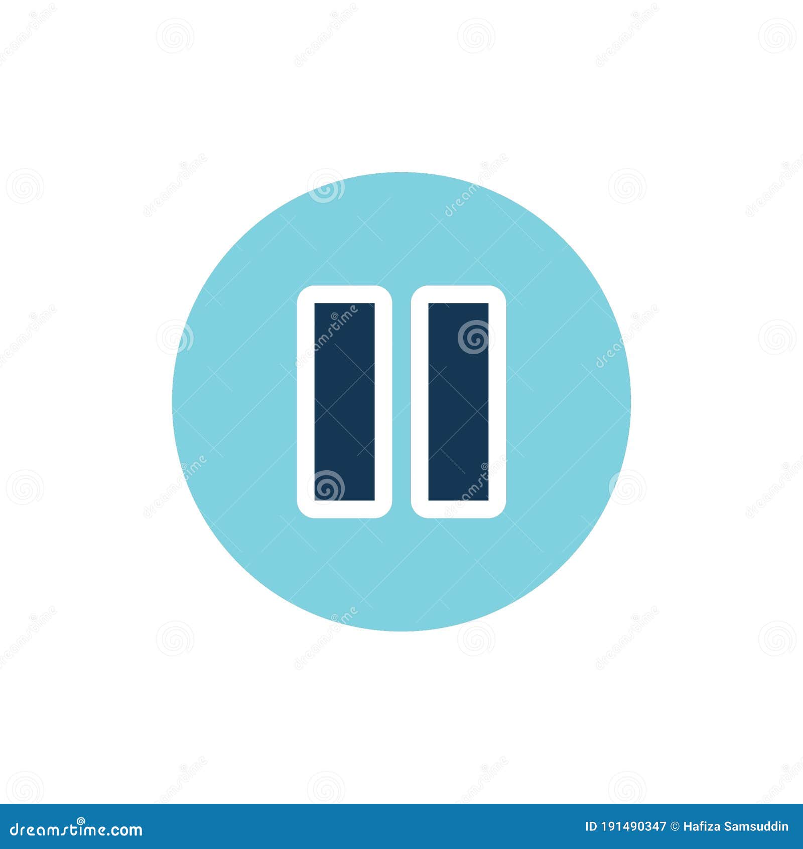 Pause Button Icon Cartoon Vector | CartoonDealer.com #181737713