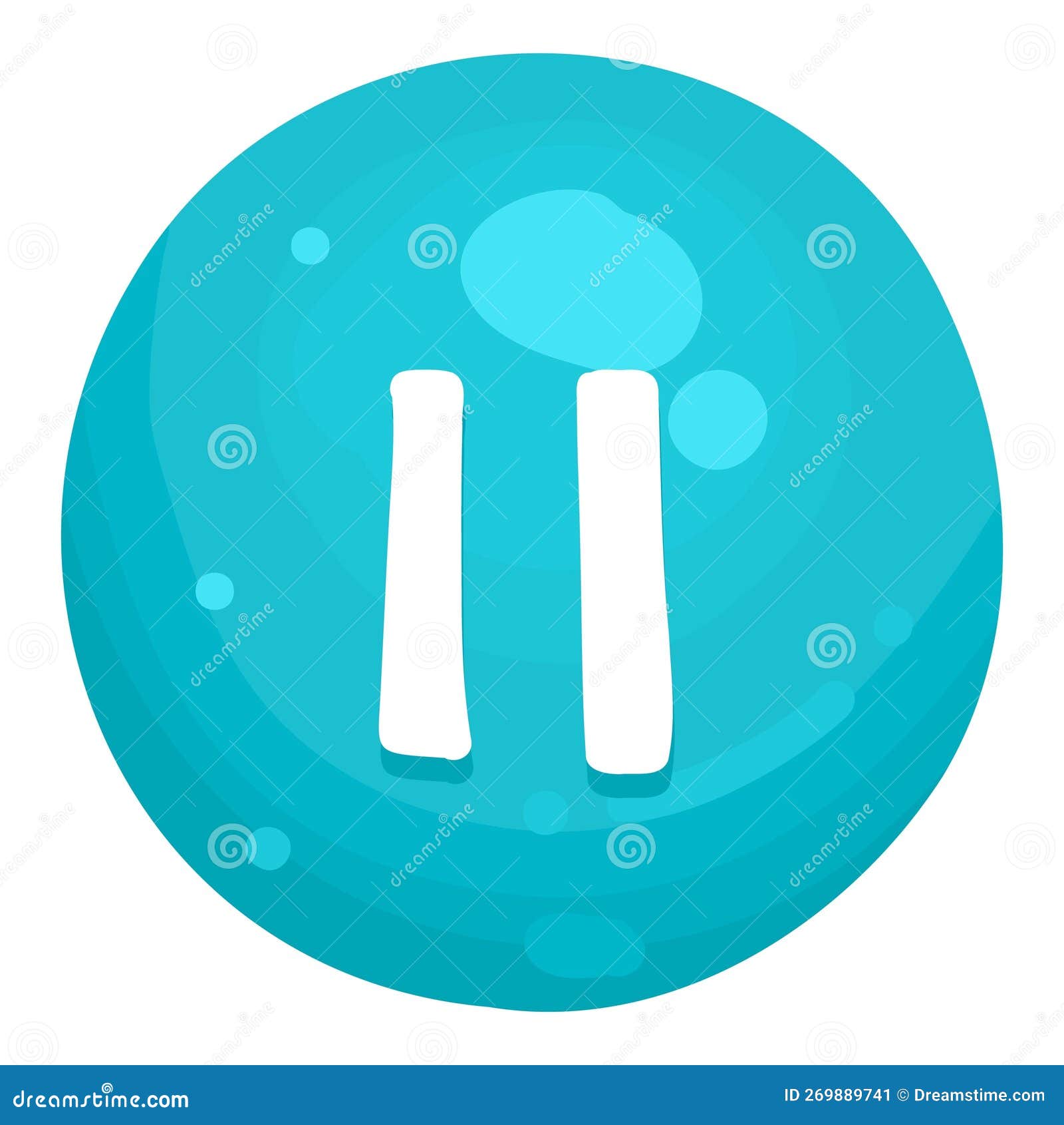 Pause Button and Progress-bar, Bright Different Form of Button for ...