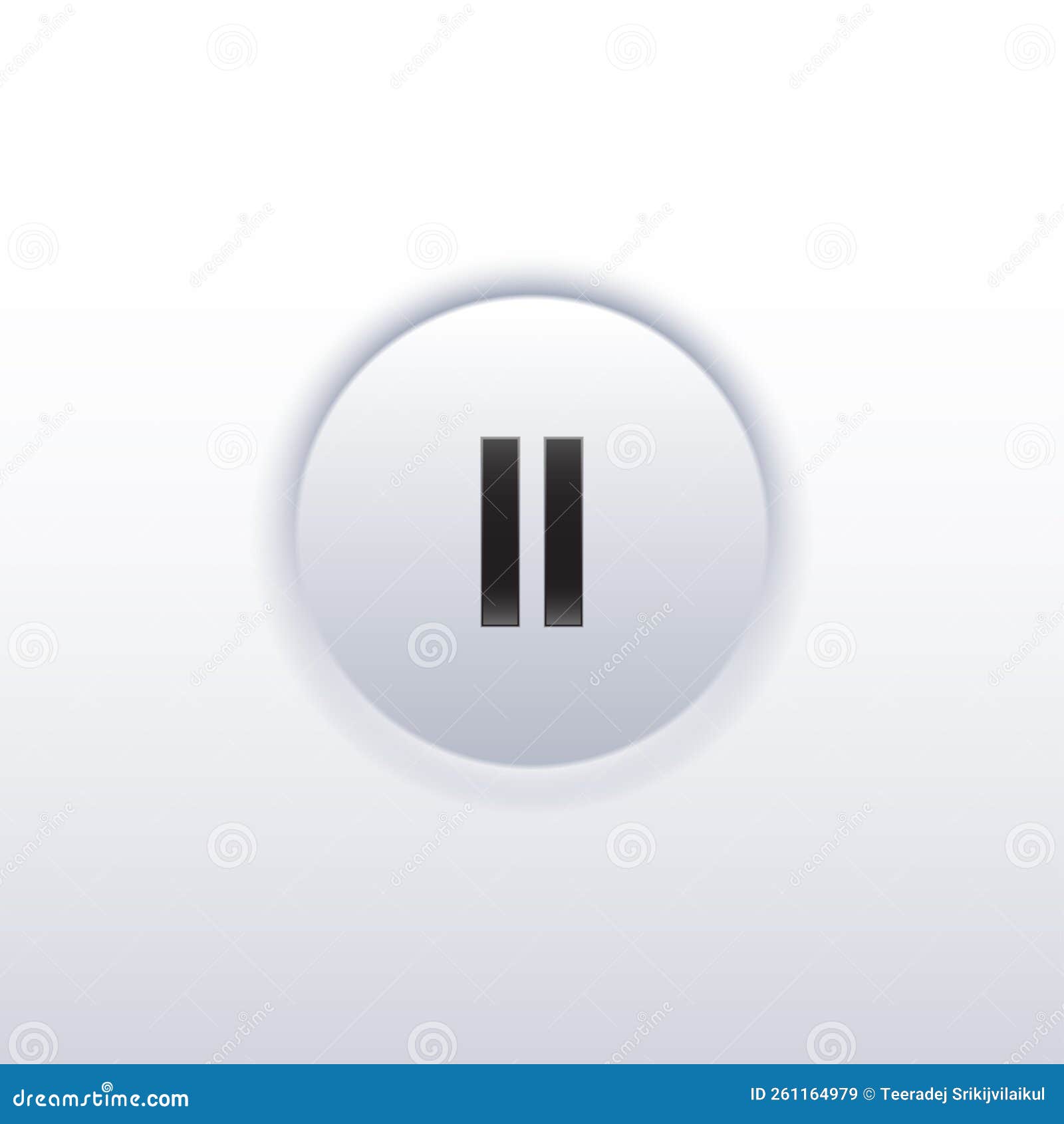 Pause Button Symbol Design. Stock Vector - Illustration of player ...