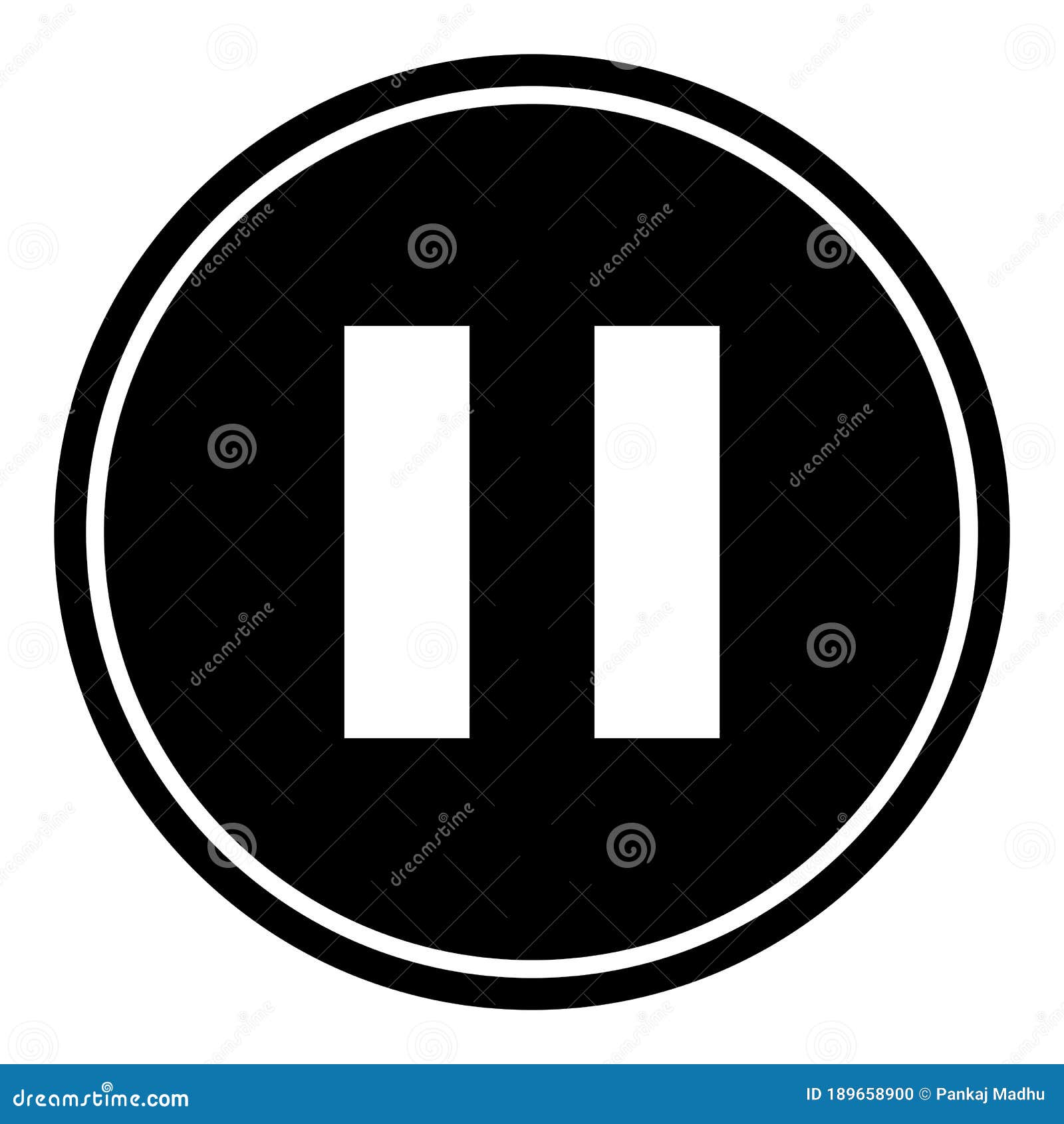 Pause Button Trendy Flat Style Vector Icon. Symbol for Your Web Site ...