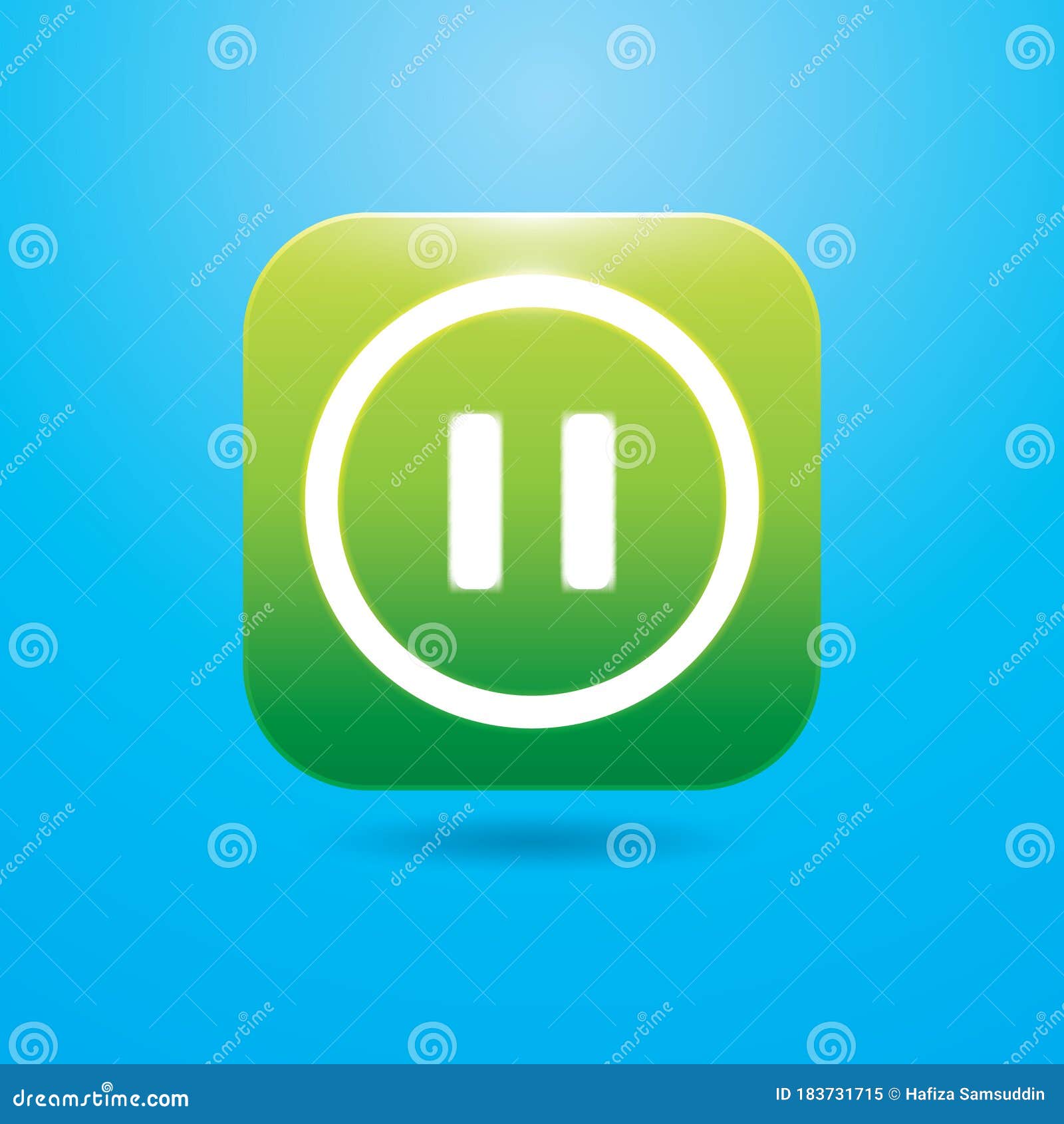 Pause Button. Vector Illustration Decorative Background Design Stock ...