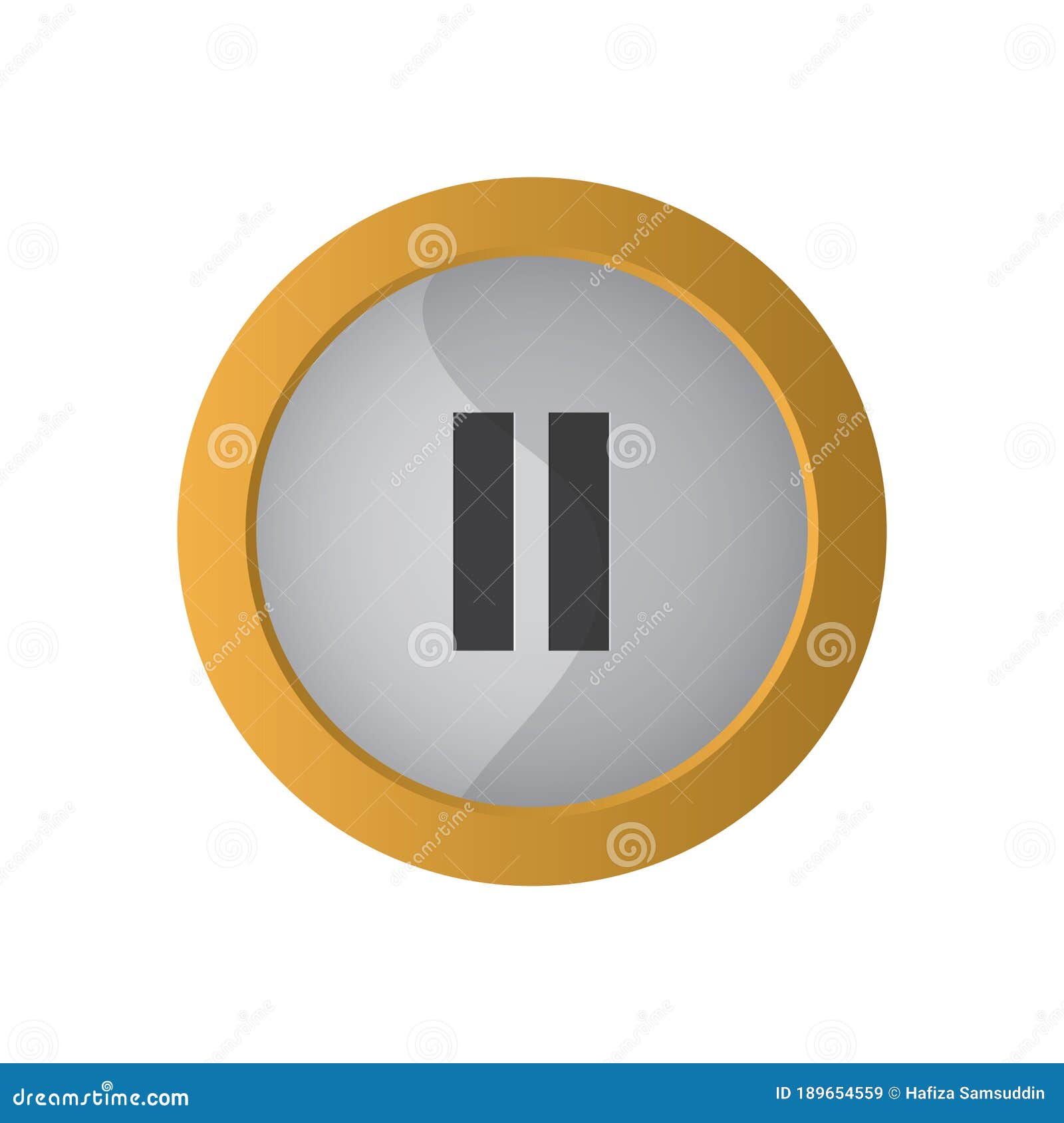 Pause Button. Vector Illustration Decorative Design Stock Vector ...