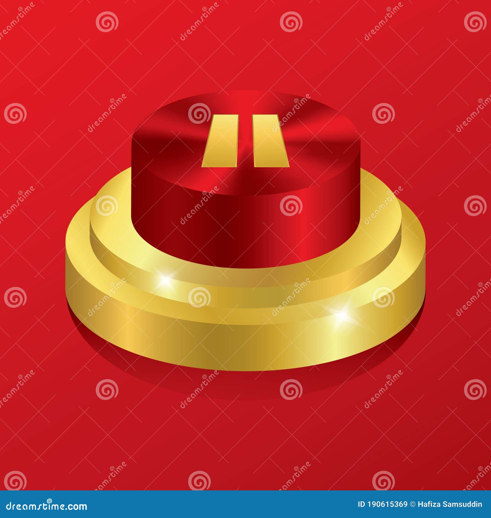 Pause Button. Vector Illustration Decorative Design Stock Vector ...