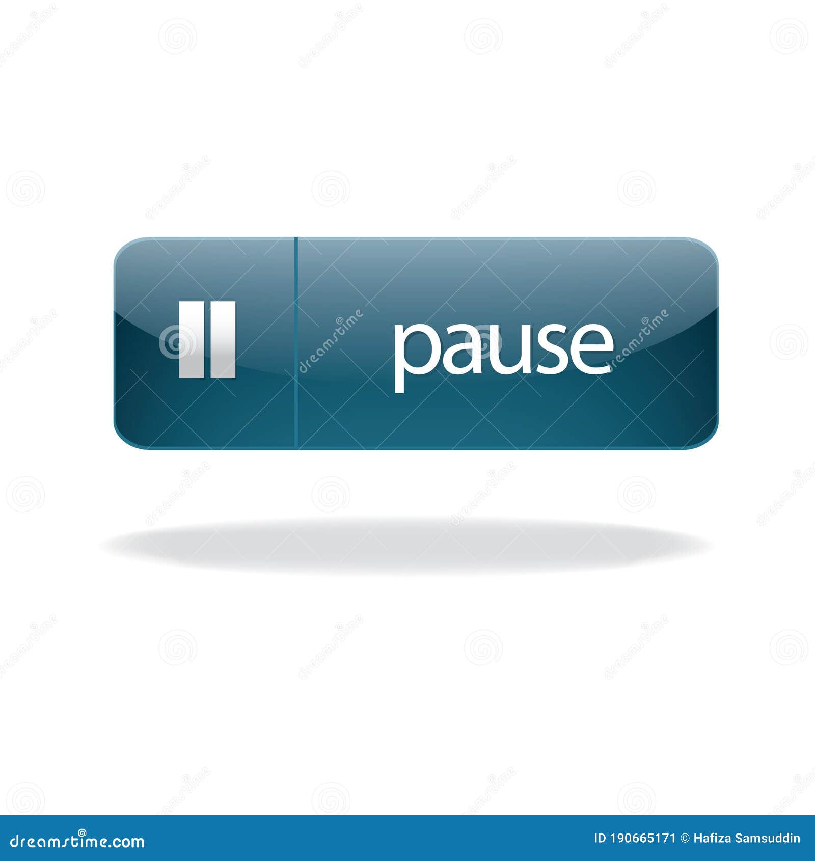 Pause Button. Vector Illustration Decorative Design Stock Vector ...